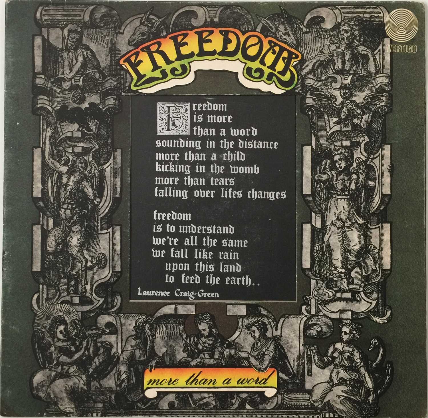 Lot 342 - FREEDOM - FREEDOM IS MORE THAN A WORD LP (UK