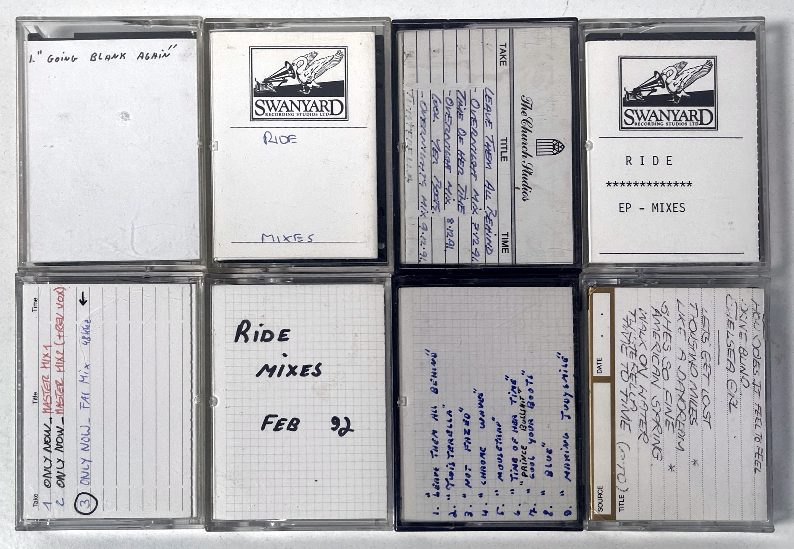 Lot 210 - RIDE - ORIGINAL STUDIO DEMO DAT TAPES.