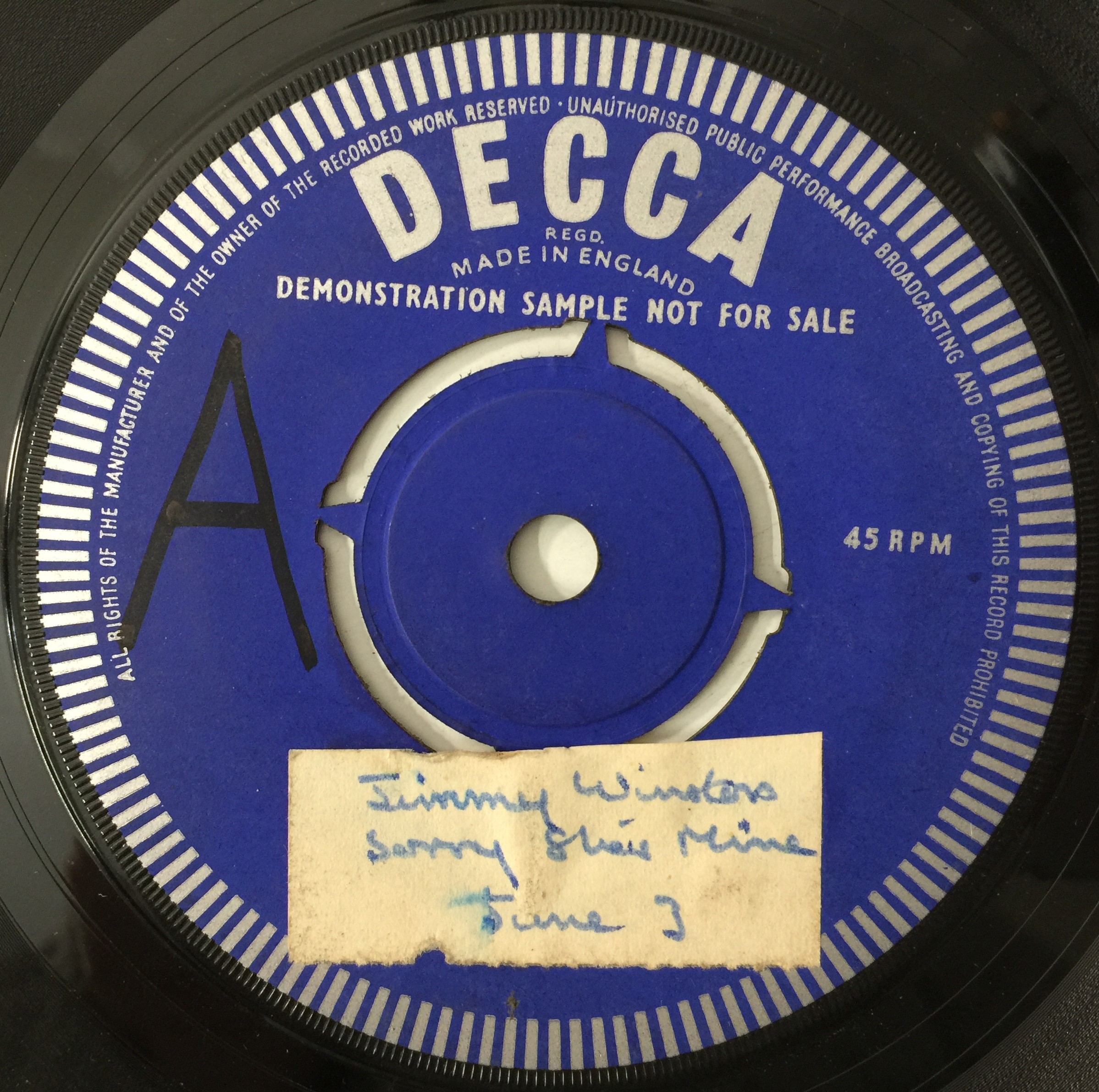 Lot 402 - JIMMY WINSTON AND HIS REFLECTIONS - SORRY