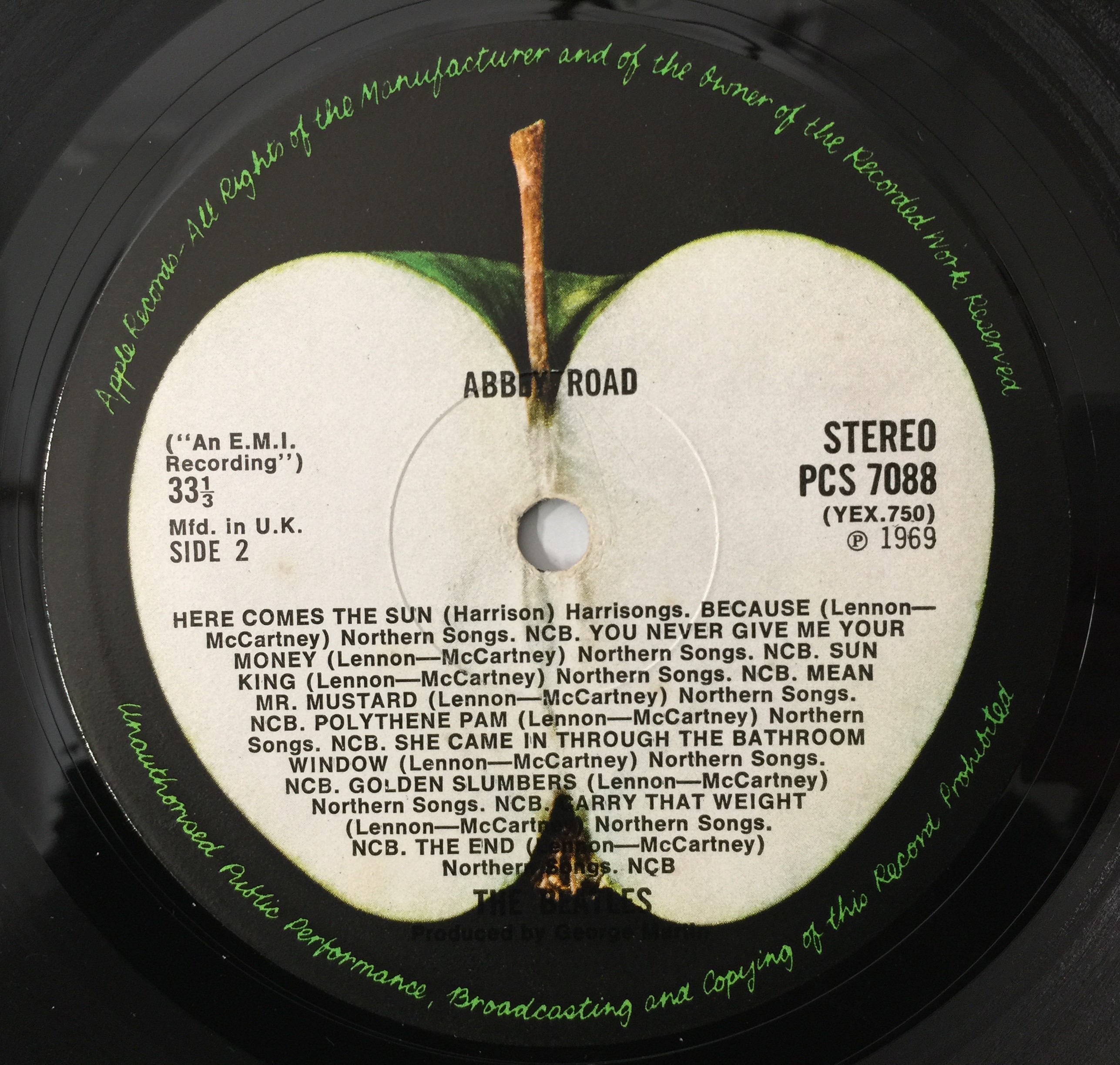 Lot 447 - THE BEATLES - ABBEY ROAD LP (PCS 7088