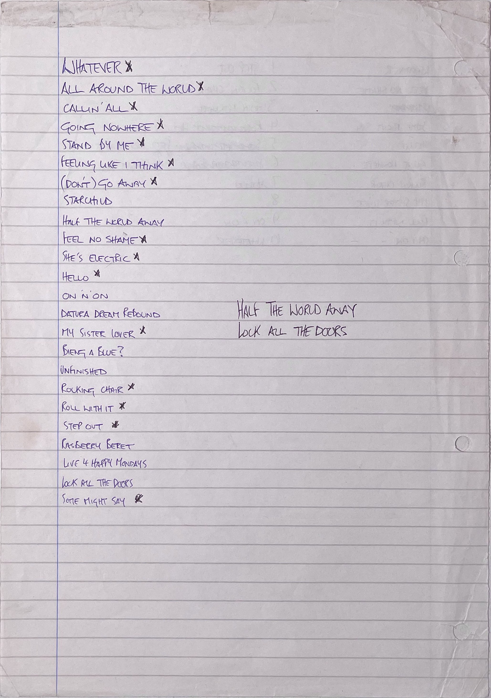 Lot 190 - OASIS - THE NOTEBOOK - NOEL GALLAGHER'S