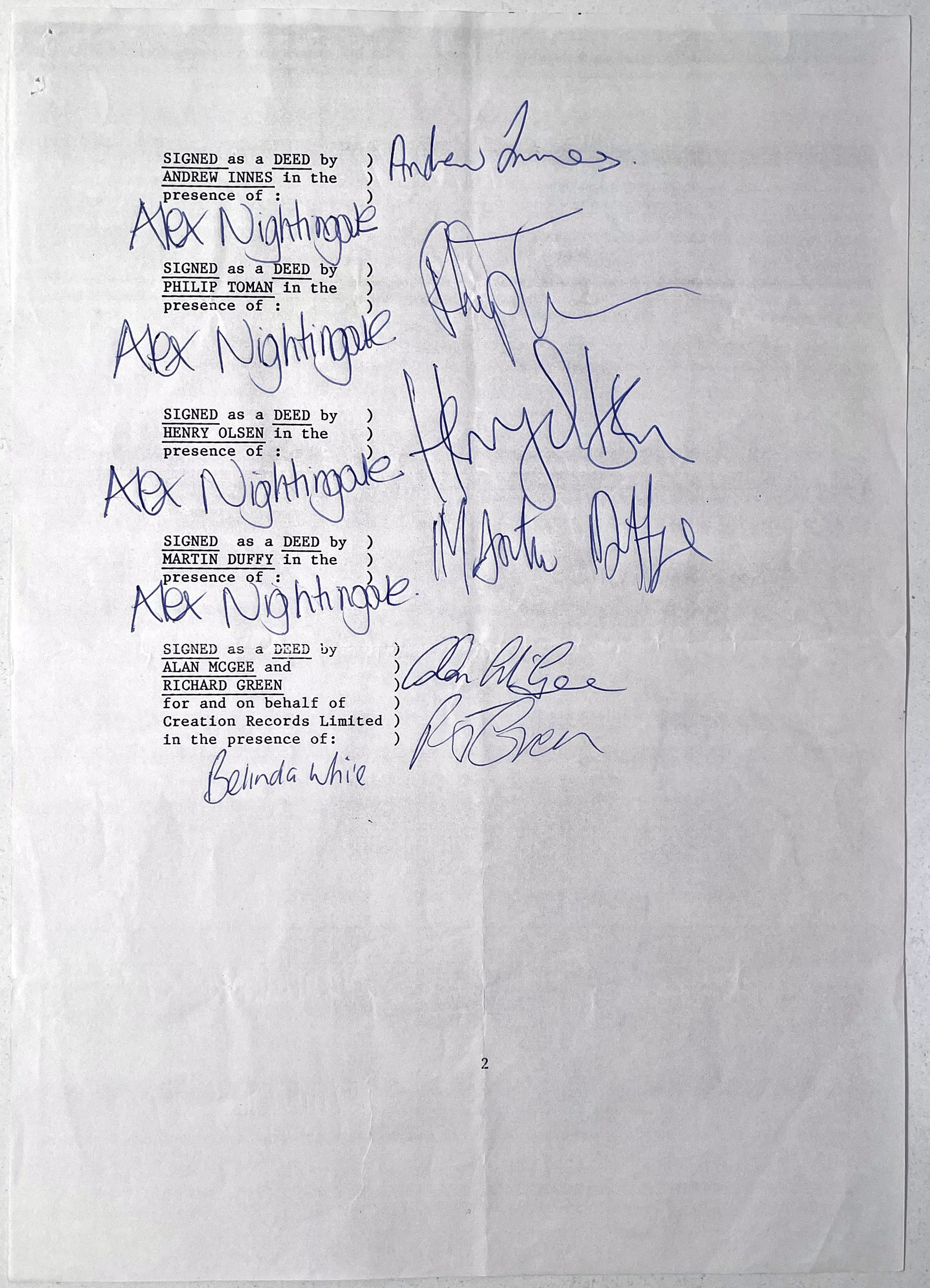 Lot 233 - CREATION RECORDS - PRIMAL SCREAM SIGNED