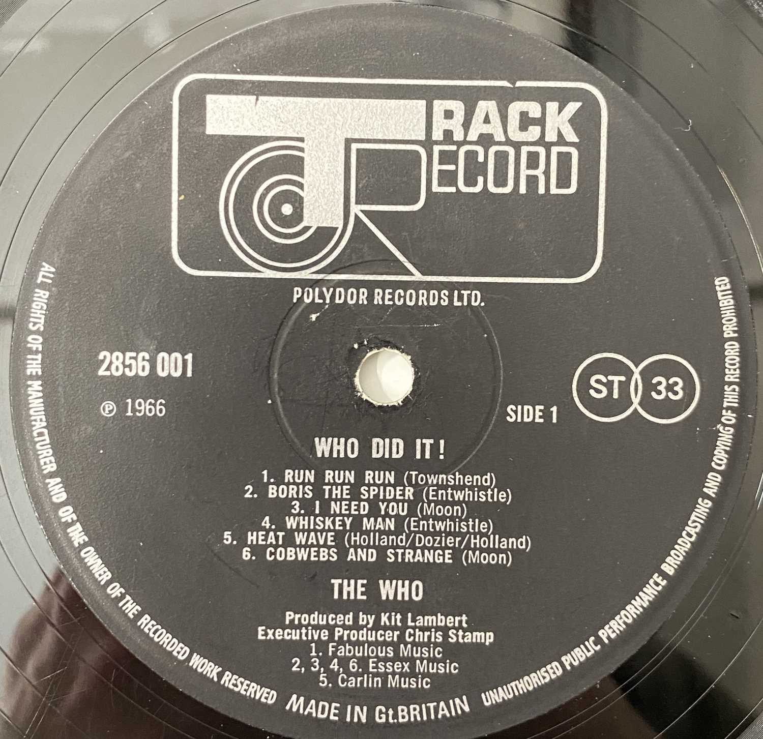Lot 472 - THE WHO - WHO DID IT! LP (TRACK RECORD