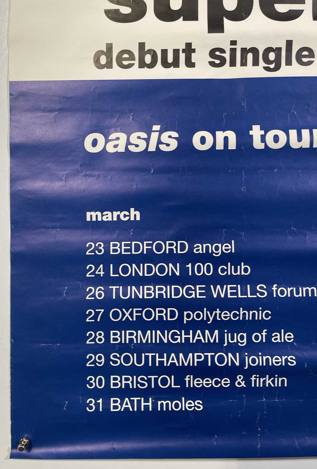 Lot 207 - OASIS - AN ORIGINAL 1994 SUPERSONIC TOUR