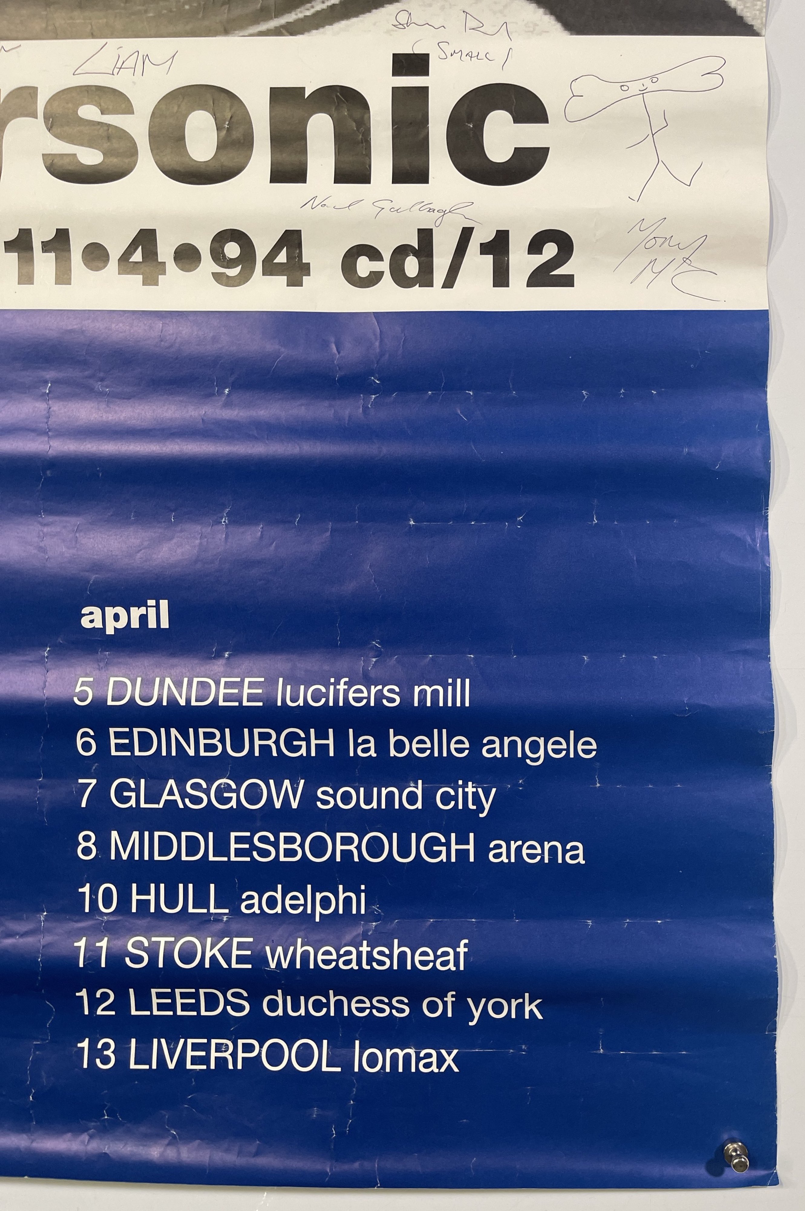 Lot 207 - OASIS - AN ORIGINAL 1994 SUPERSONIC TOUR