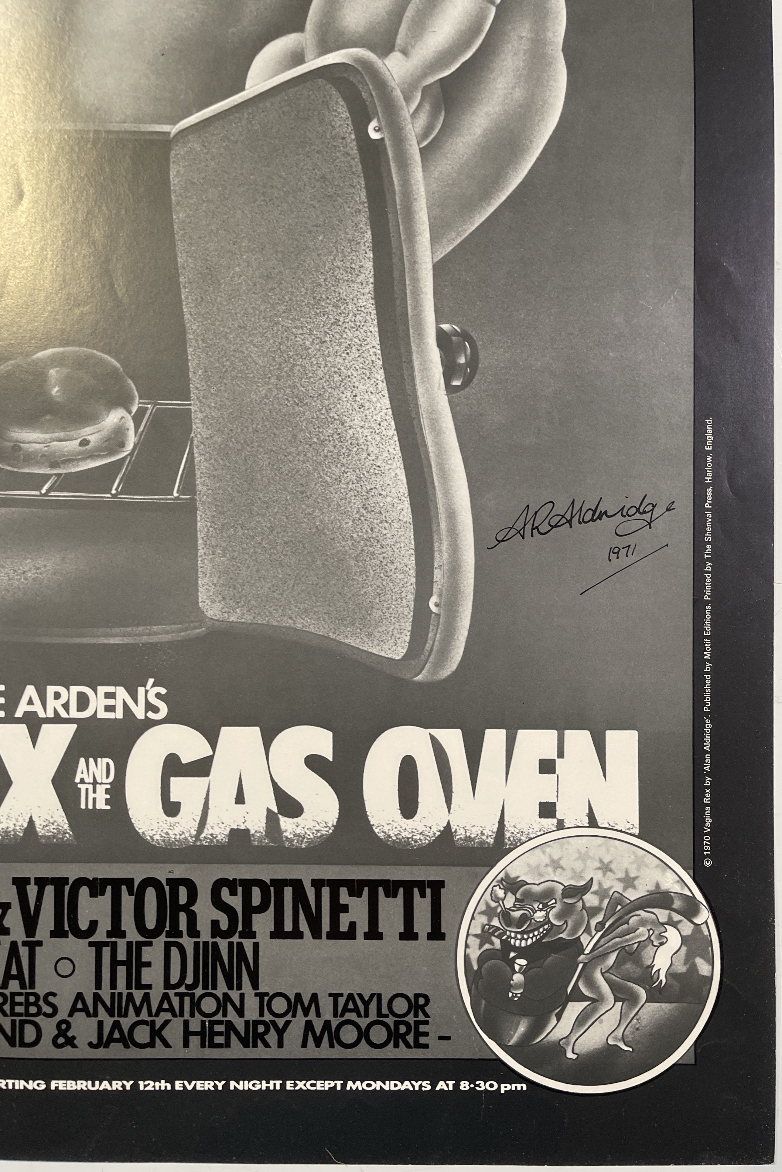 Lot 90 - ALAN ALDRIDGE - 'VAGINA REX'. POSTER - SIGNED