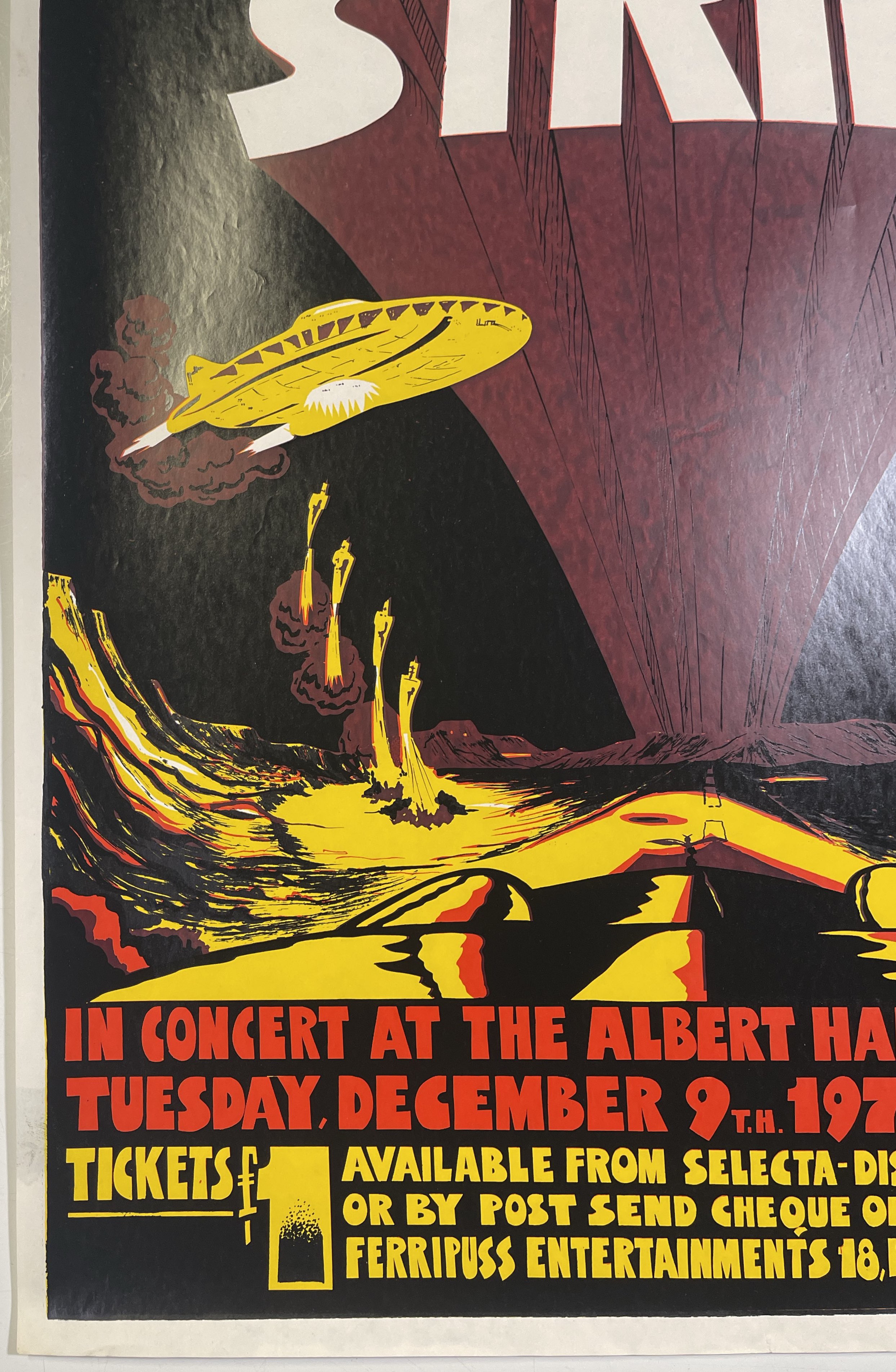 Lot 86 - UFO - AN ORIGINAL AND RARE CONCERT POSTER FOR