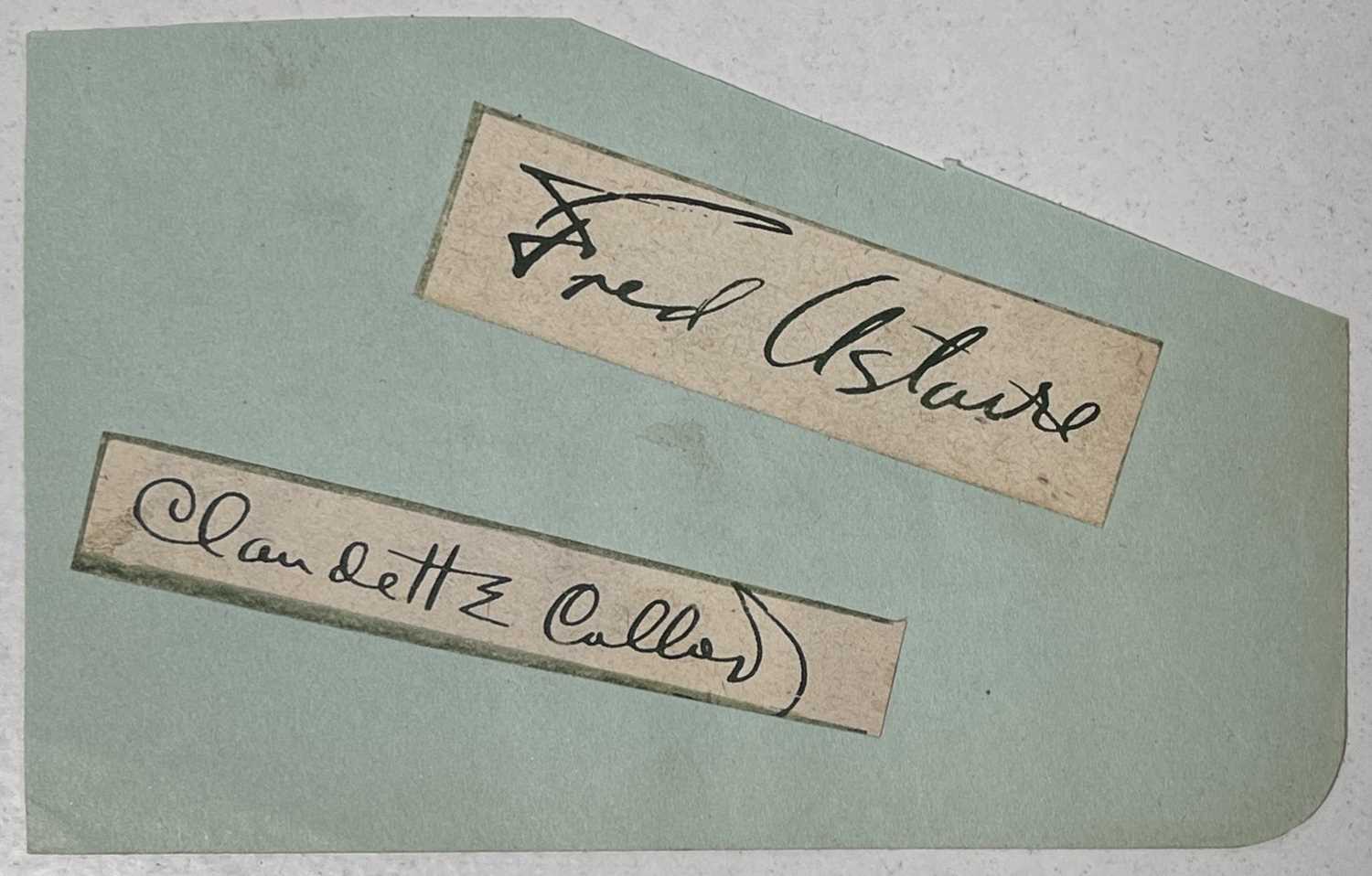 Lot 117 - FRED ASTAIRE & CLAUDETTE COLBERT SIGNED