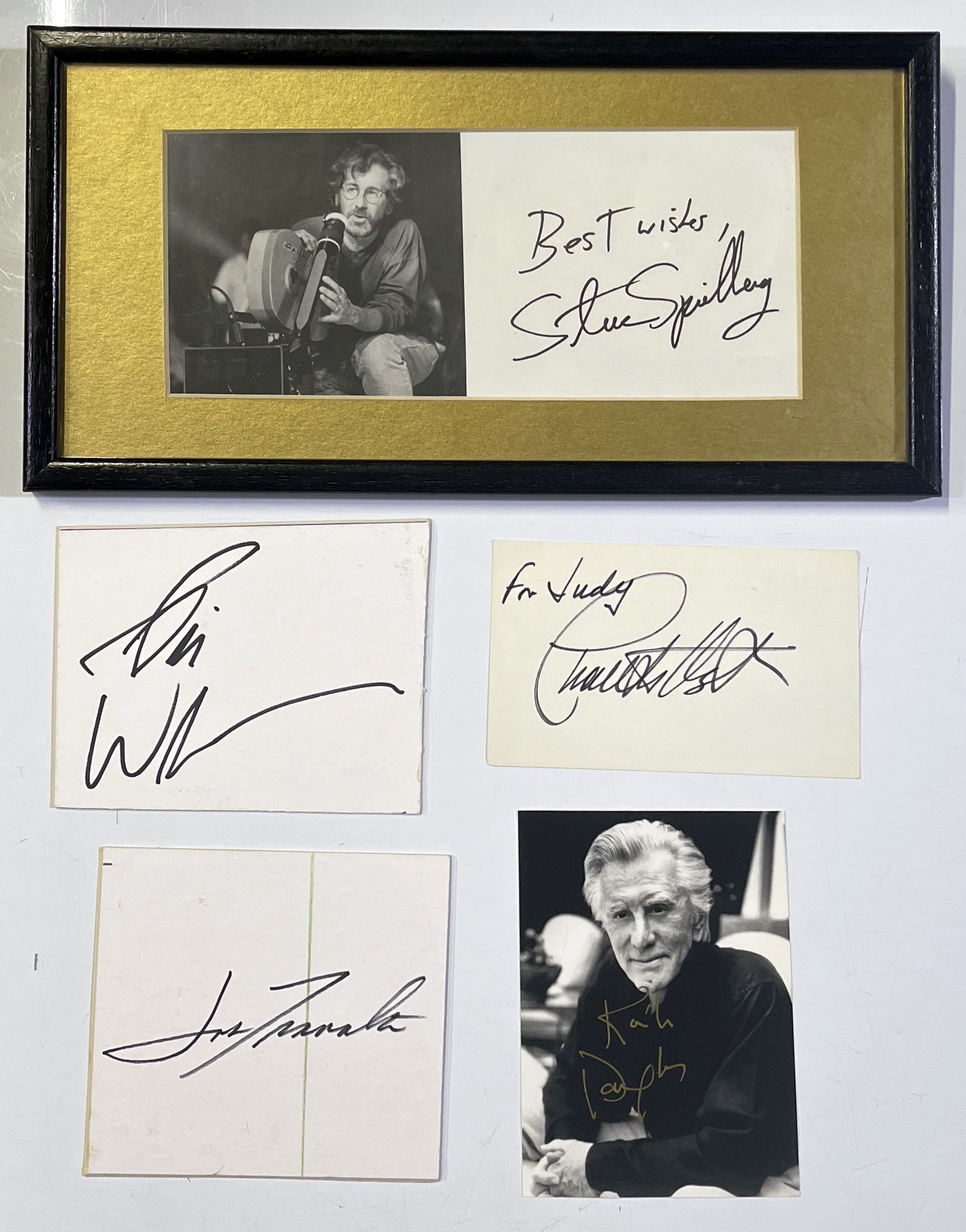 Lot 123 - SIGNED ITEMS - FILM STARS (CHARLTON HESTON,