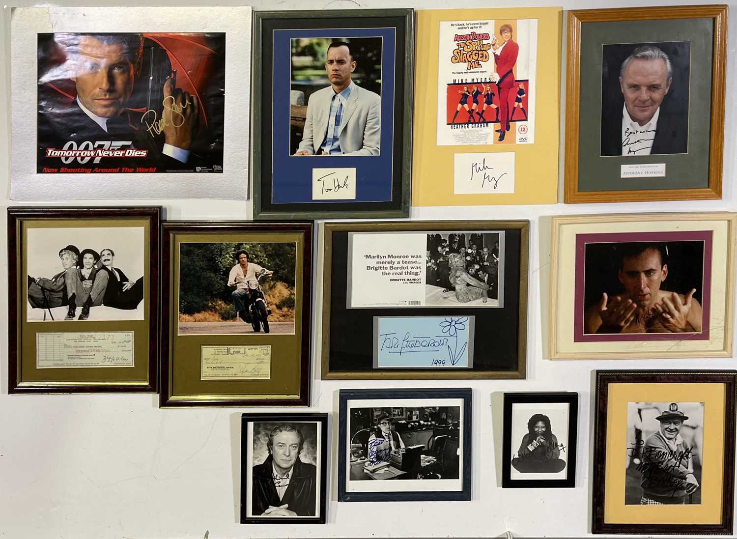 Lot 127 - SIGNED FRAMED ITEMS - TV & FILM STARS.