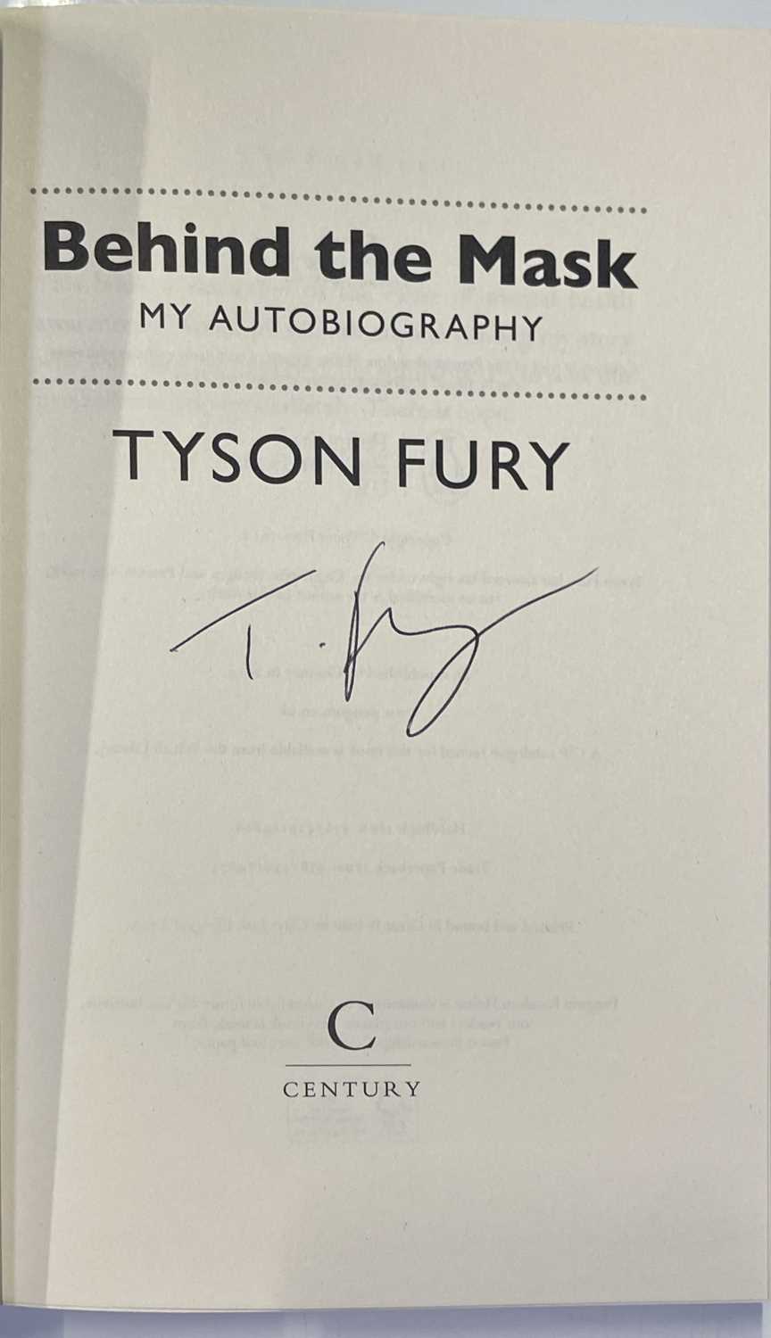 Lot 302 - BOXING INTEREST - SIGNED ITEMS (TYSON FURY,