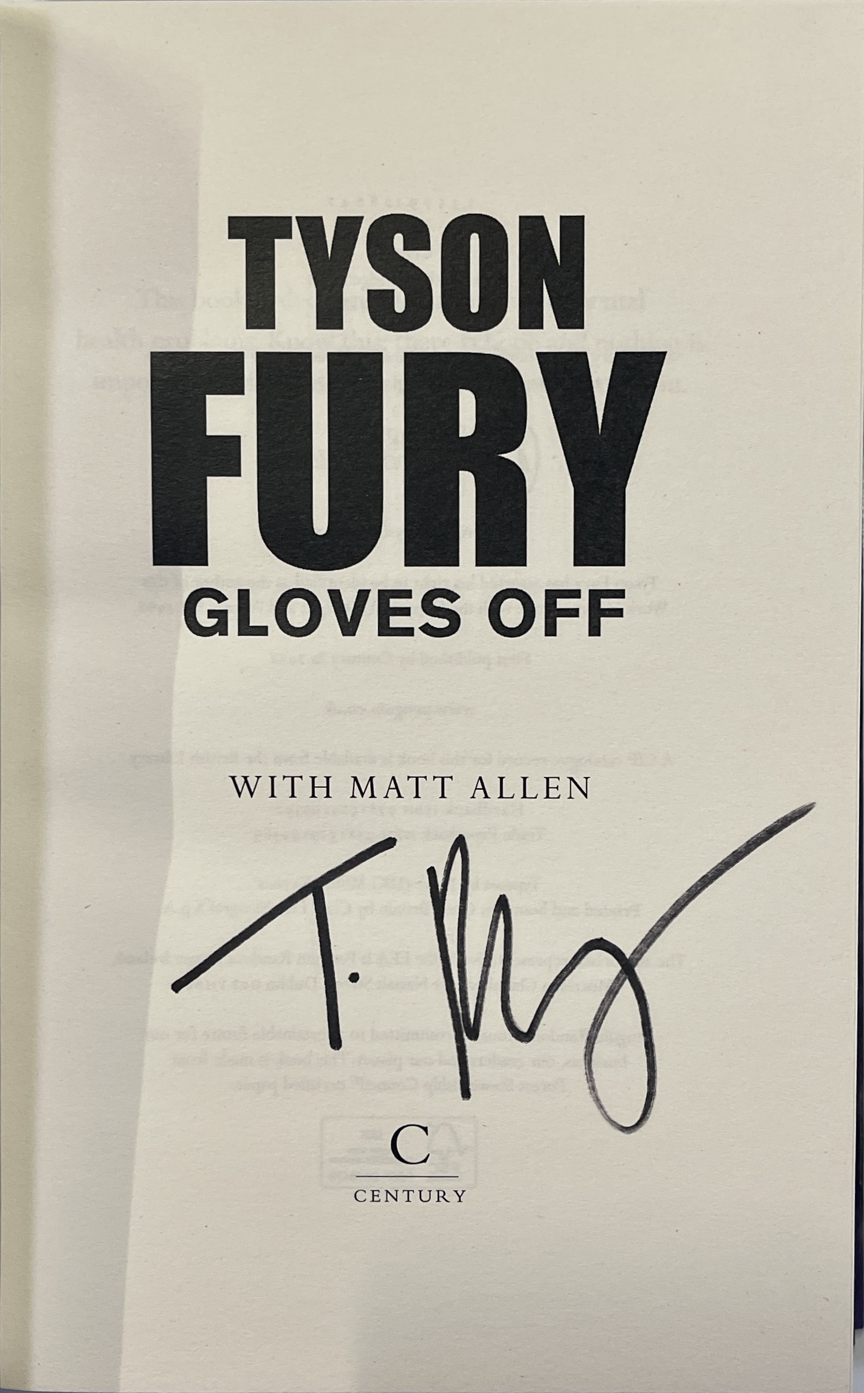 Lot 302 - BOXING INTEREST - SIGNED ITEMS (TYSON FURY,