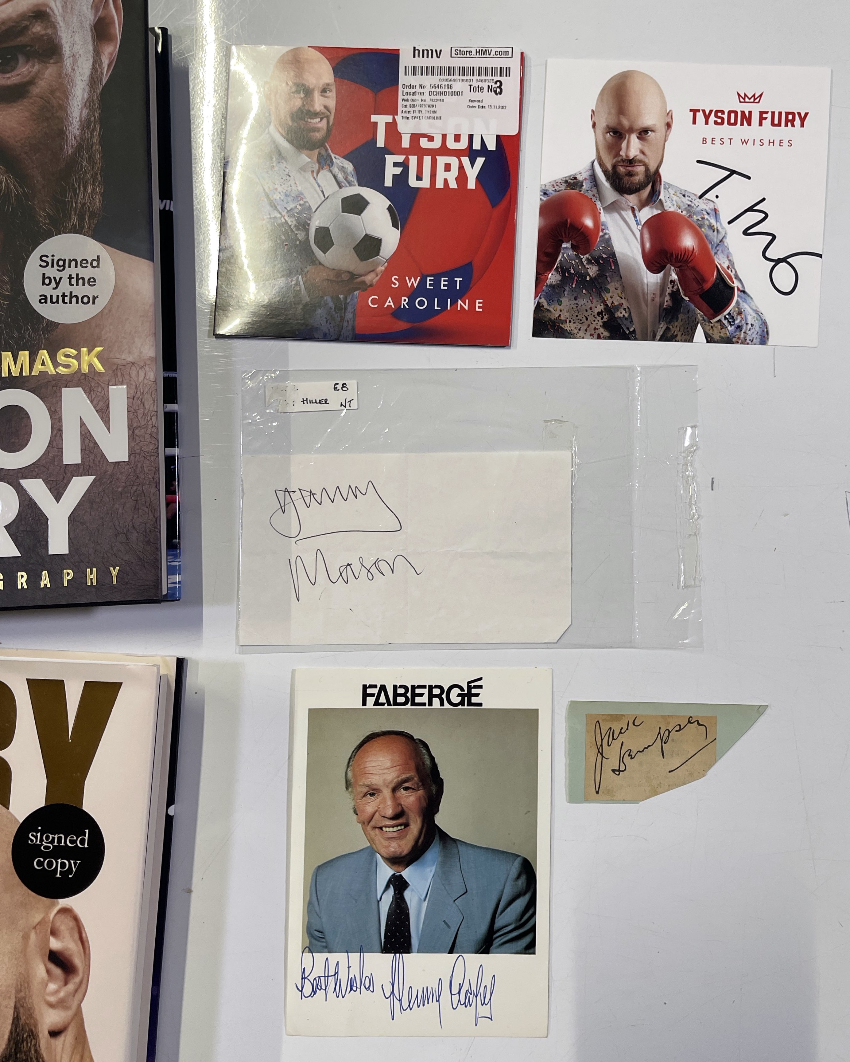 Lot 302 - BOXING INTEREST - SIGNED ITEMS (TYSON FURY,