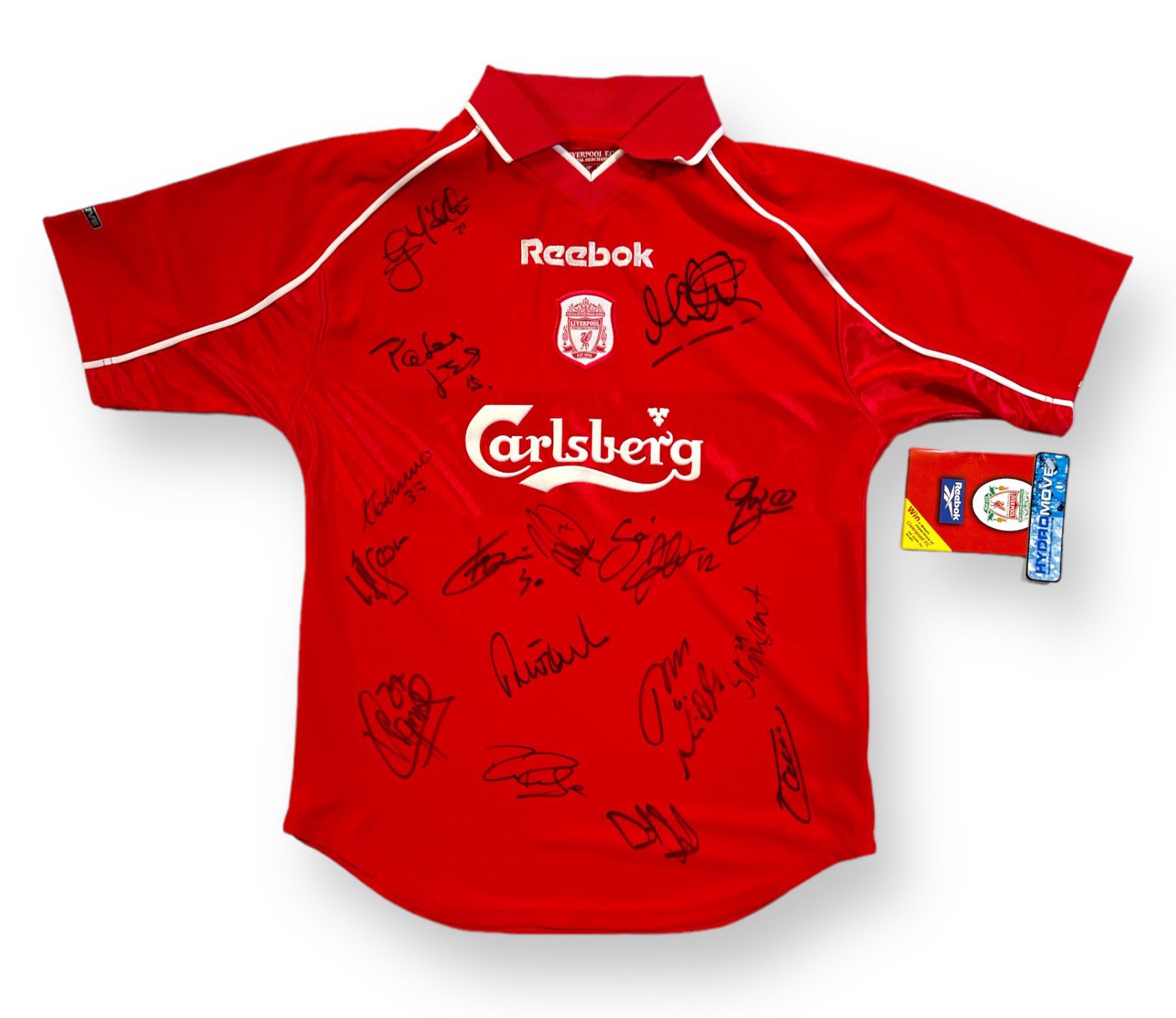 Lot 342 - SIGNED LIVERPOOL FC 2000-01 TREBLE WINNING