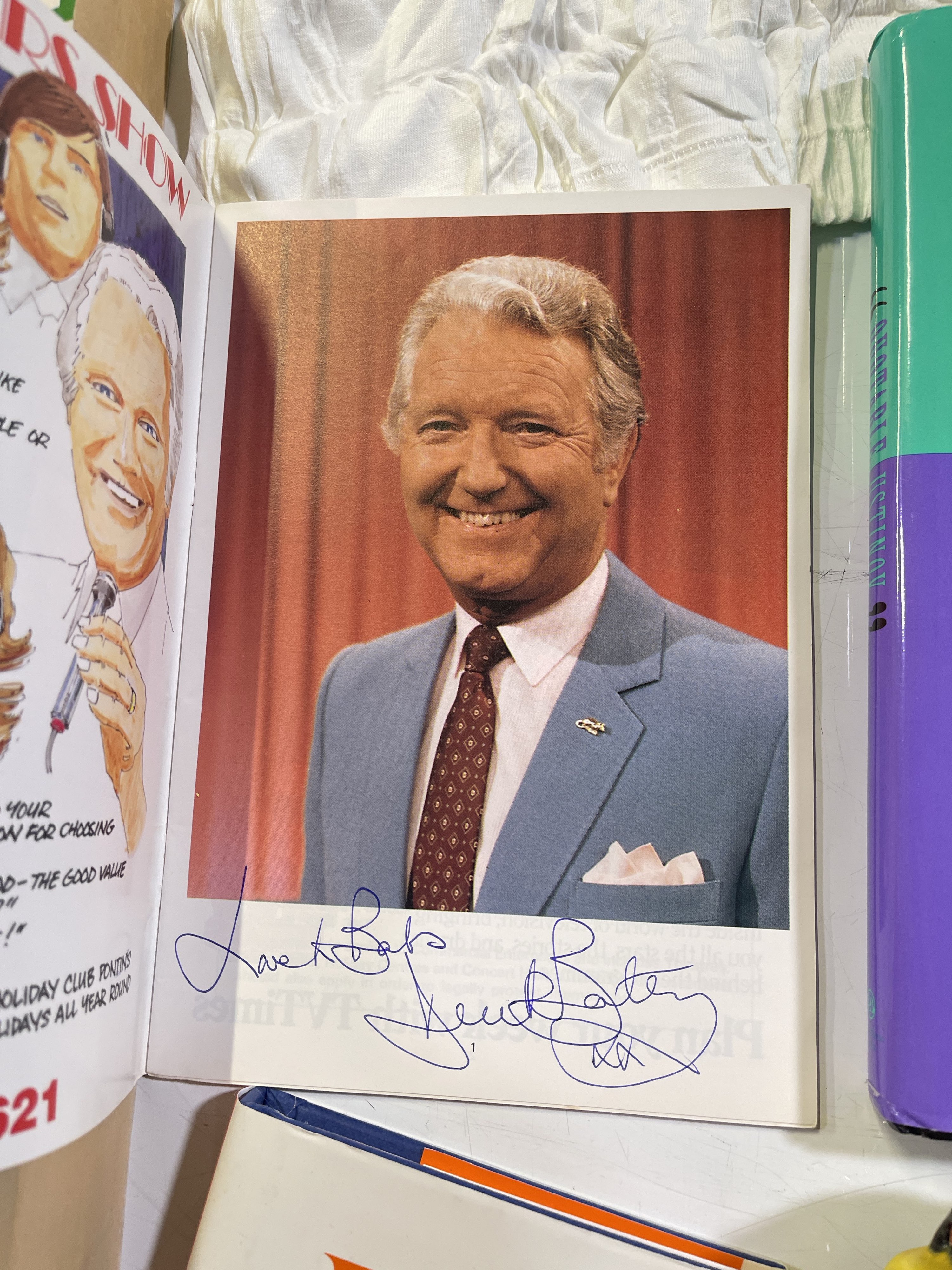 Lot 130 - SIGNED BOOKS AND TV-RELATED ITEMS.