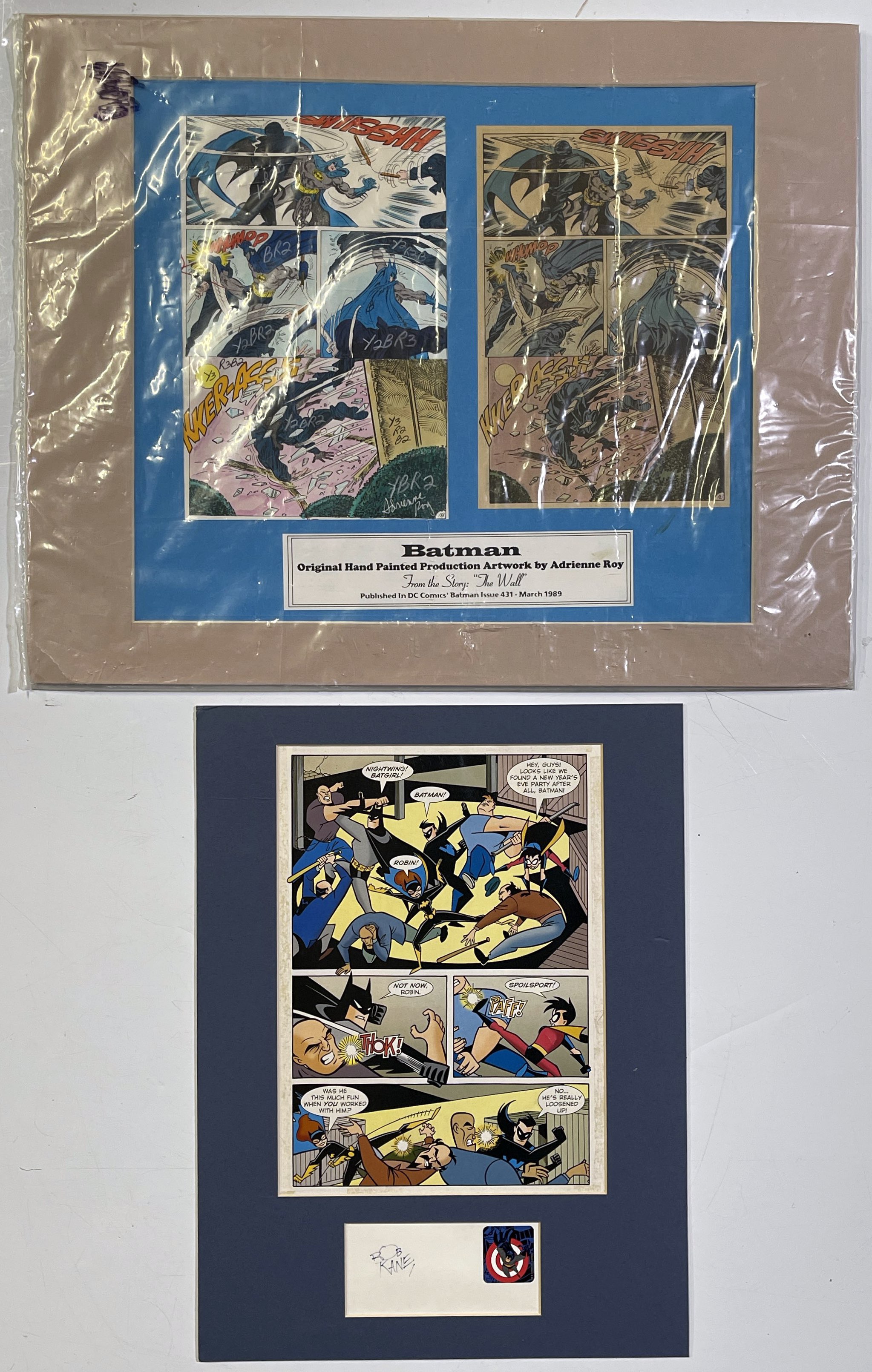 Lot 49 - BOB KANE AUTOGRAPH PLUS SIGNED ORIGINAL HAND