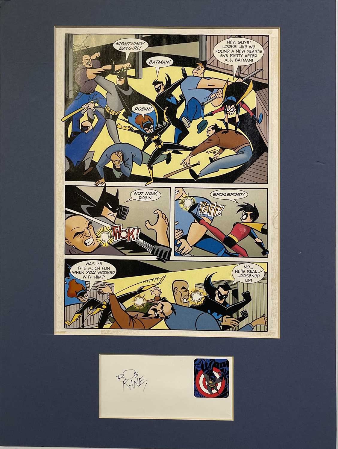 Lot 49 - BOB KANE AUTOGRAPH PLUS SIGNED ORIGINAL HAND