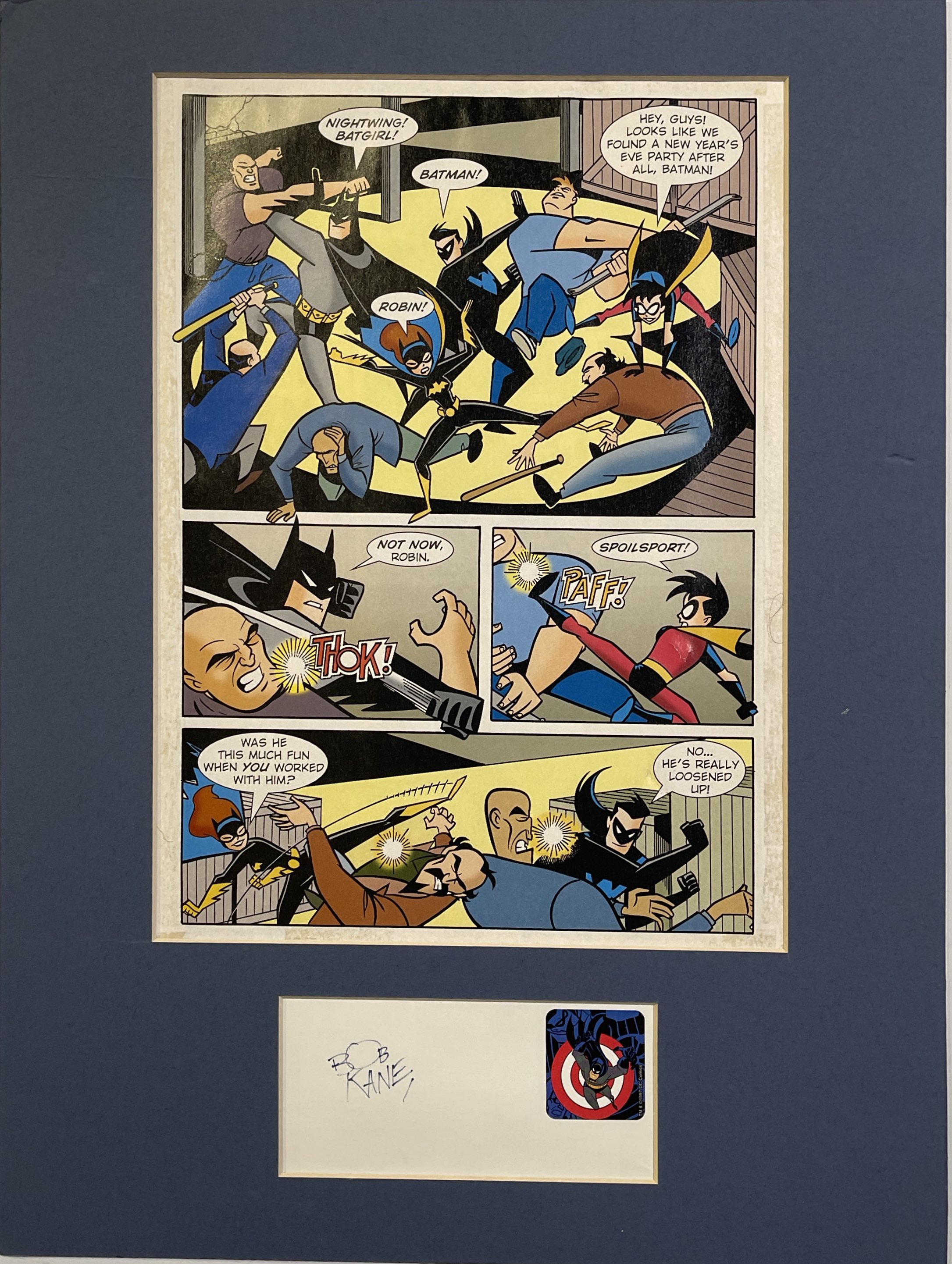 Lot 49 - BOB KANE AUTOGRAPH PLUS SIGNED ORIGINAL HAND
