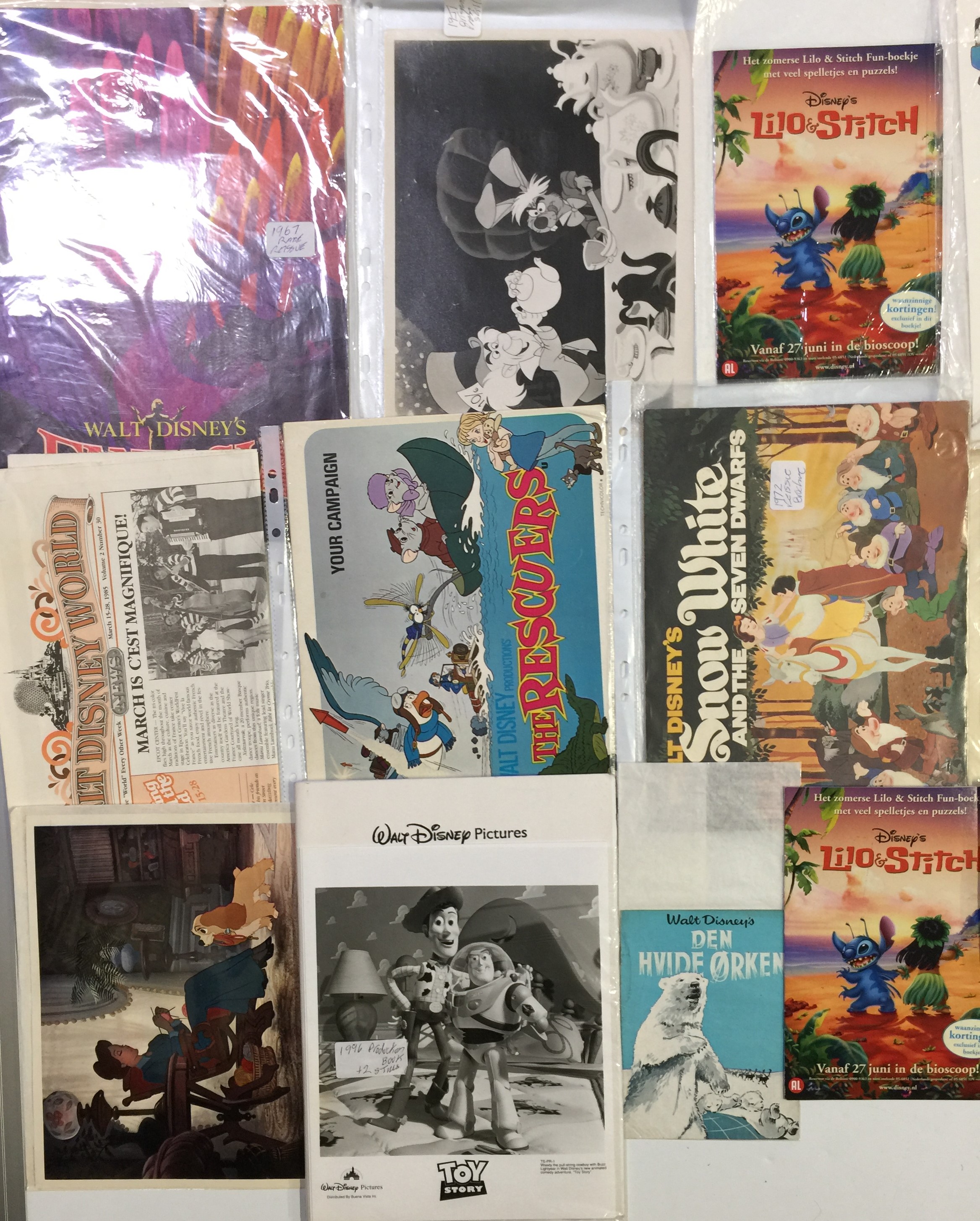 Lot 210 - WALT DISNEY - BROCHURES / LOBBY CARDS ETC.