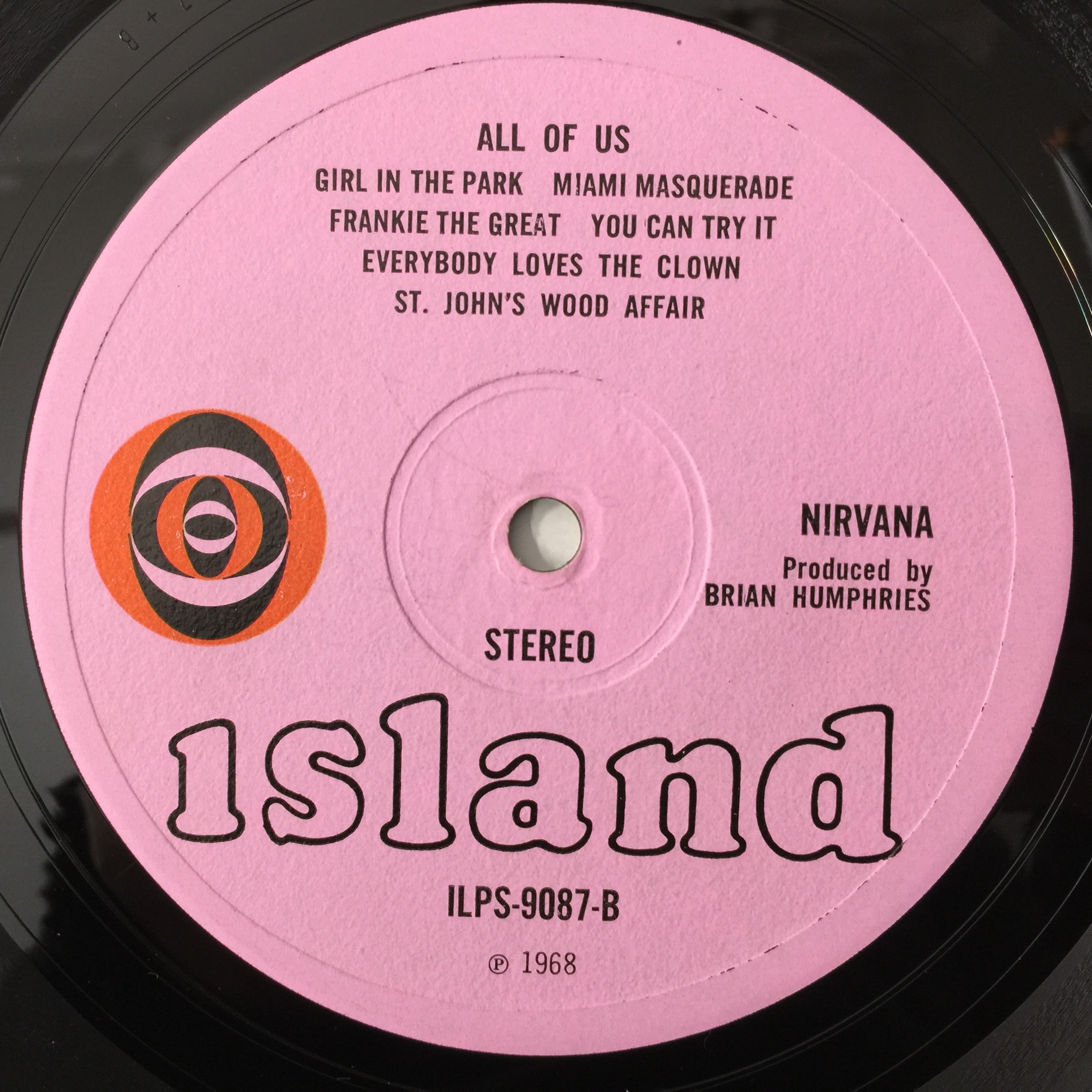 Lot 92 - NIRVANA - ALL OF US LP (UK FIRST PRESS - PINK