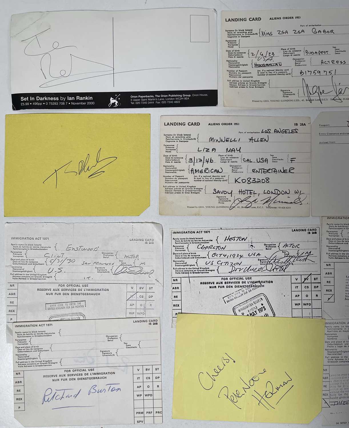 Lot 137 - FILM STAR AUTOGRAPHS INC RICHARD BURTON