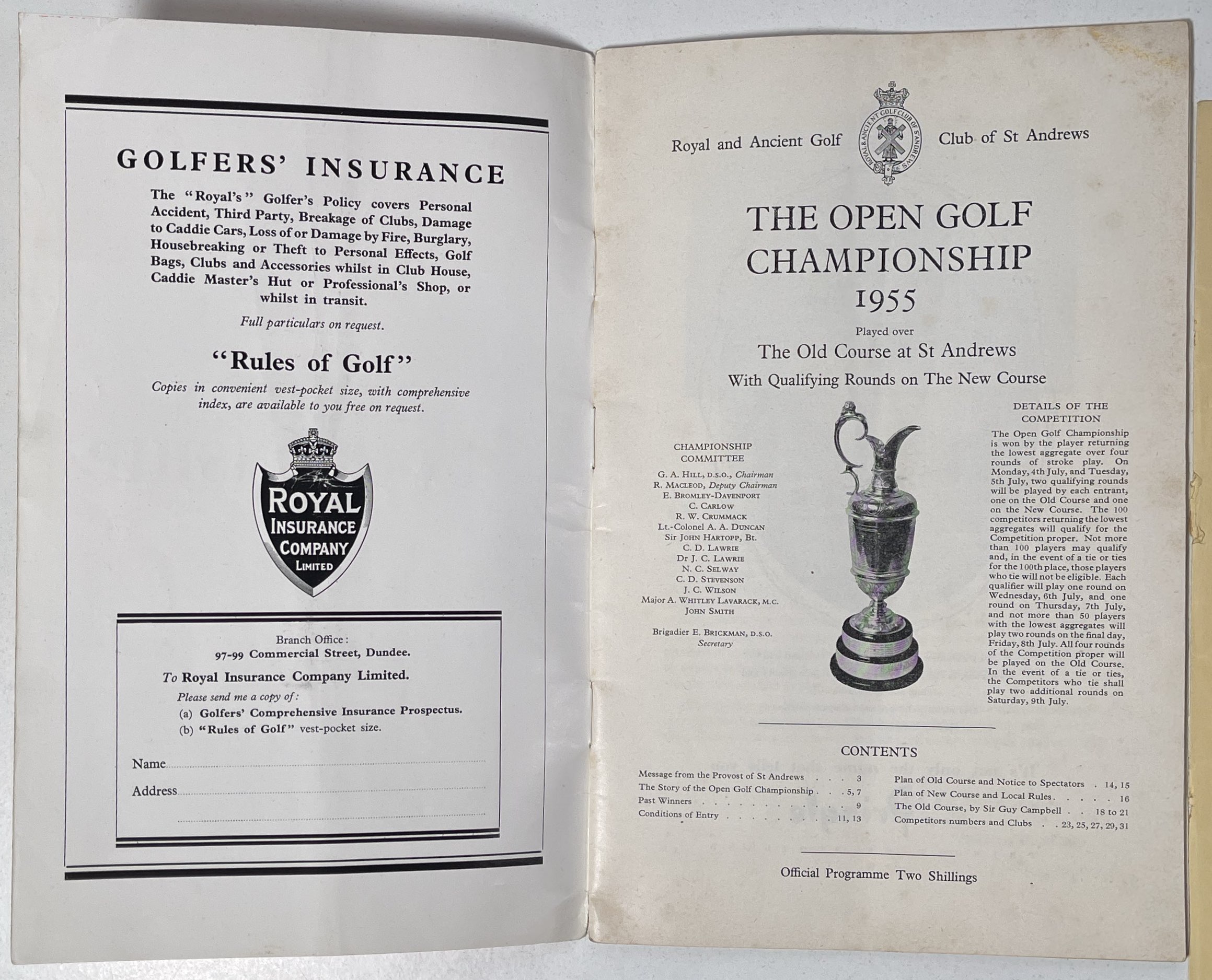 Lot 246 - GOLF MEMORABILIA - 1955 OPEN CHAMPIONSHIP