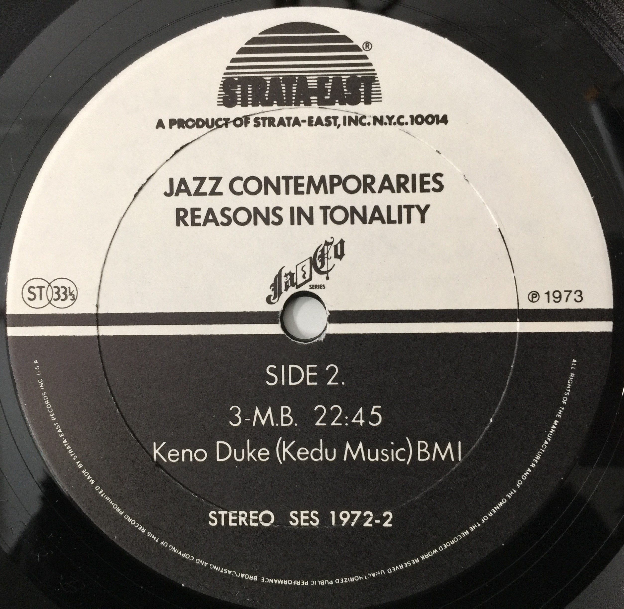 Lot 52 - JAZZ CONTEMPORARIES - REASONS IN TONALITY LP