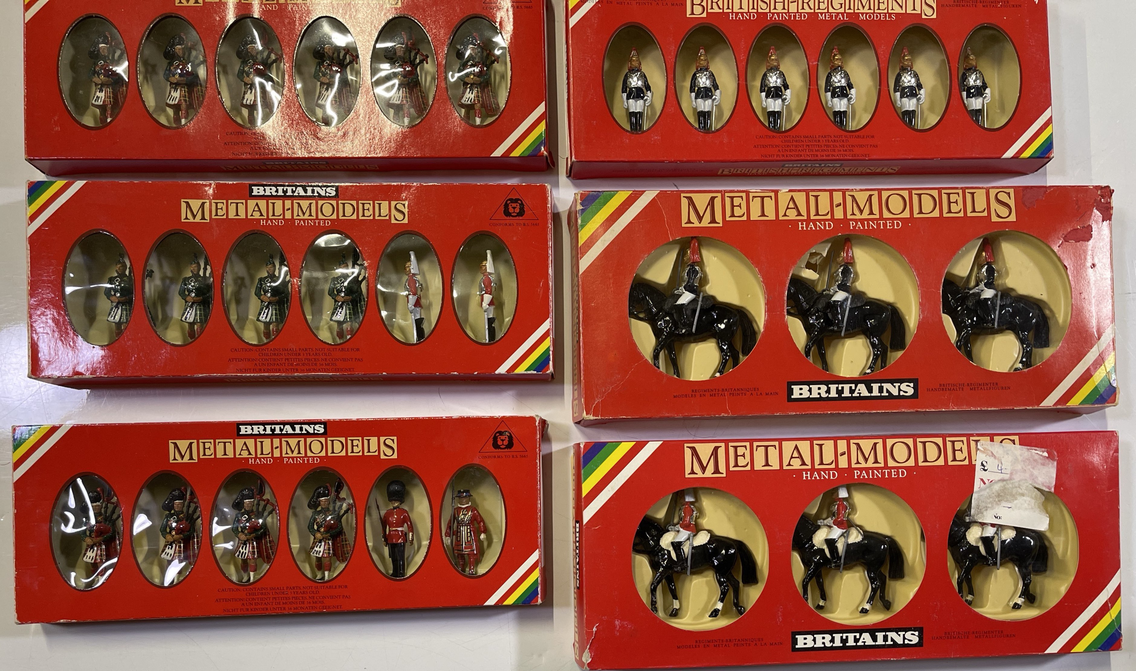Lot 15 - BRITAINS SOLDIERS HAND PAINTED METAL MODELS.
