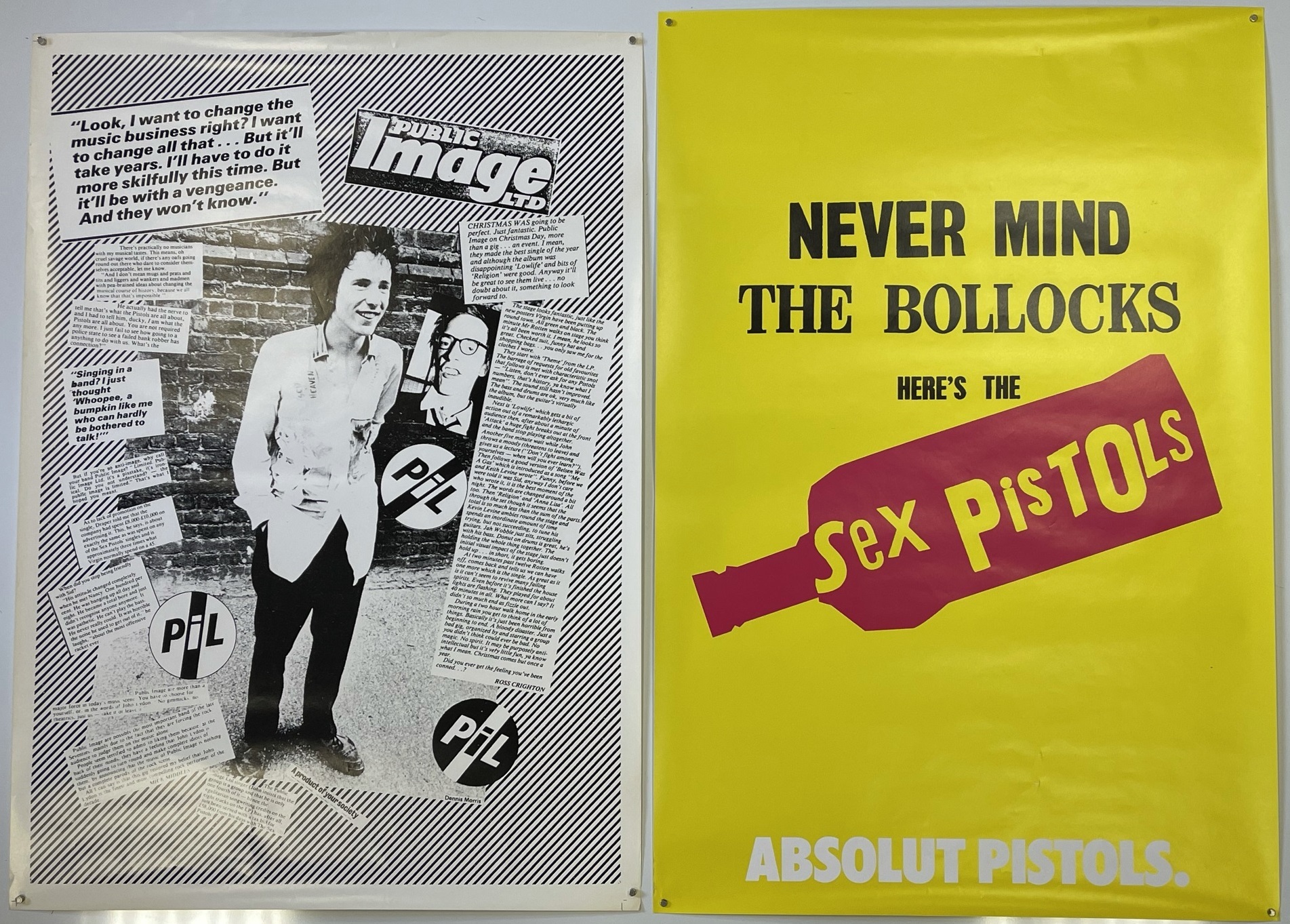 Lot 127 - PUNK / POST PUNK POSTERS - SEX PISTOLS / PIL
