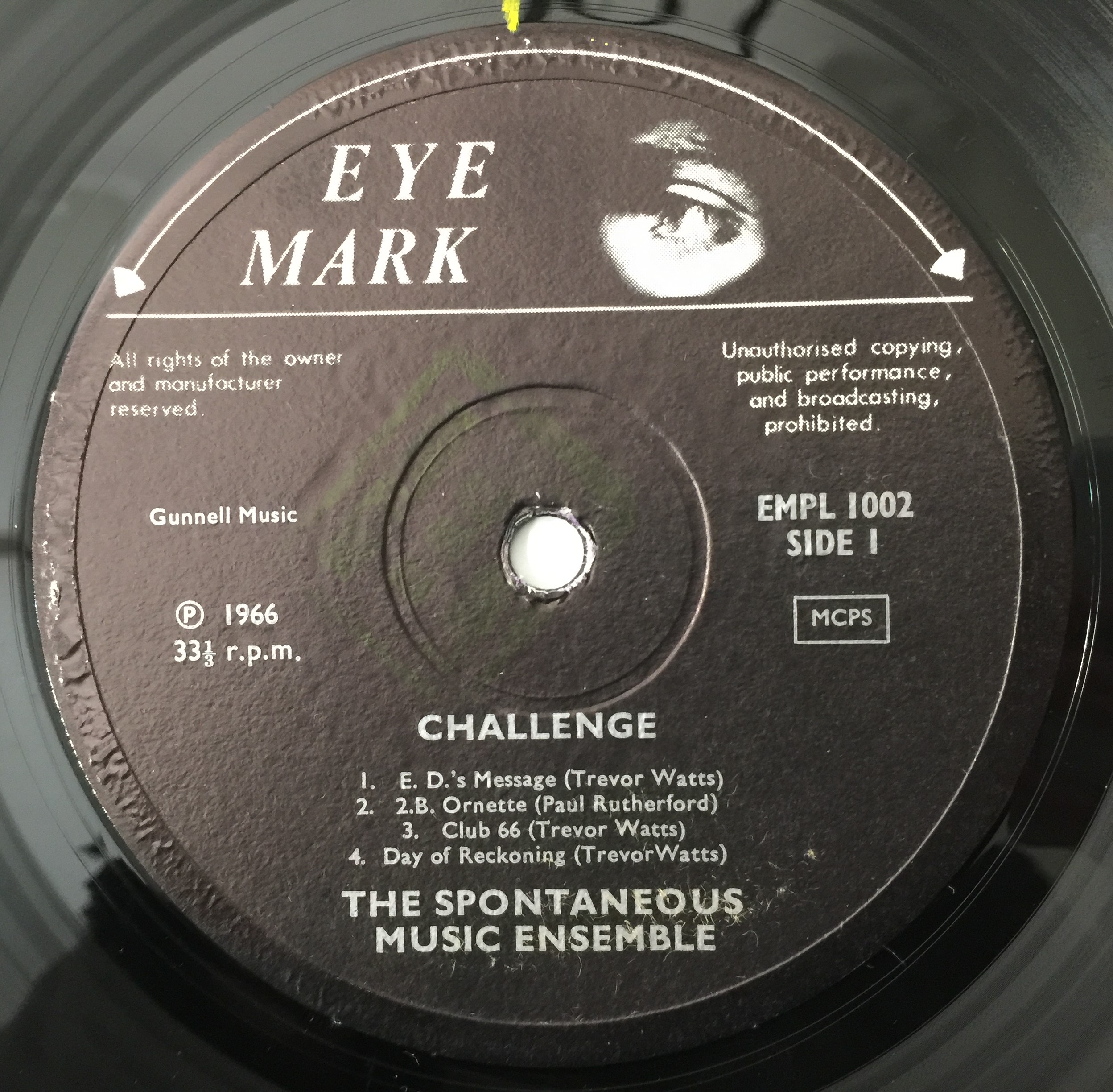 Lot 72 - SPONTANEOUS MUSIC ENSEMBLE - CHALLENGE LP