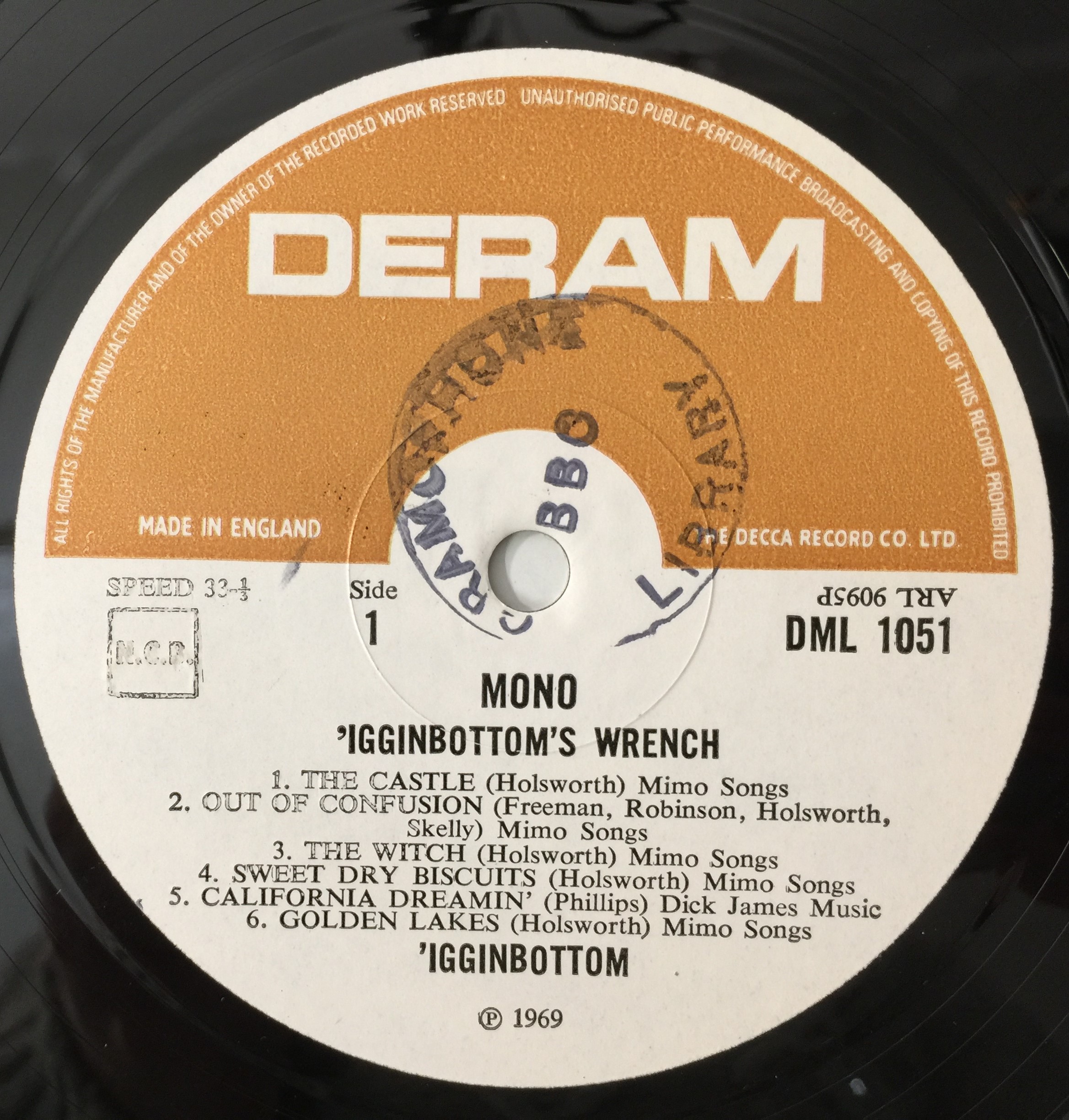 Lot 44 - IGGINBOTTOM - IGGINBOTTOM'S WRENCH LP (UK