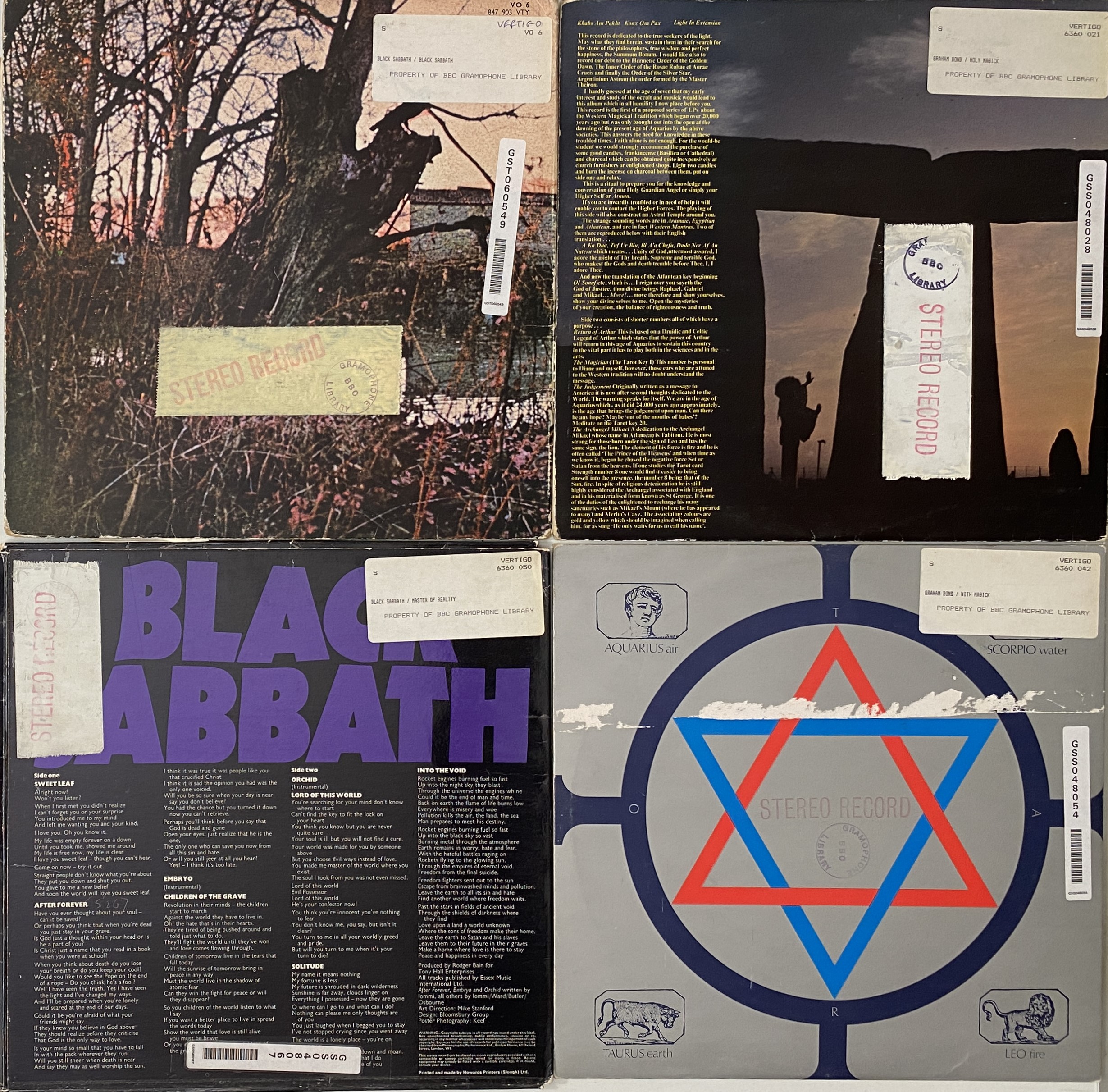 Lot 197 - GRAHAM BOND / BLACK SABBATH - VERTIGO SWIRL