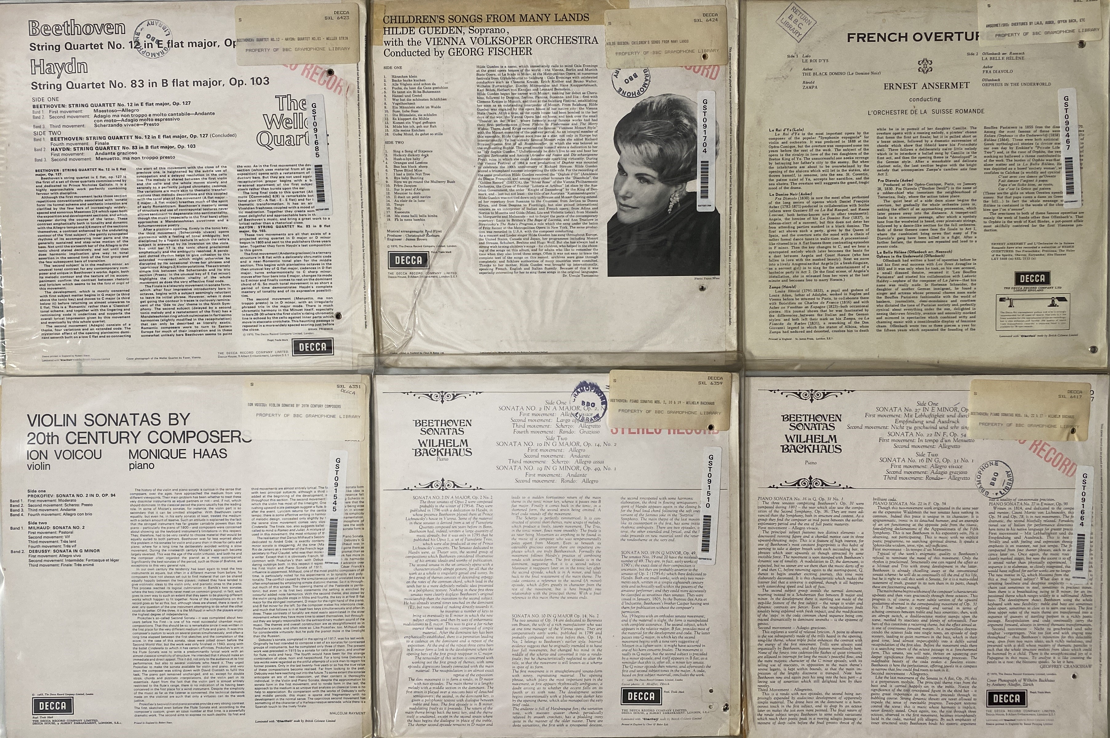 Lot 86 - CLASSICAL - DECCA STEREO 'SXL 6000' SERIES LP