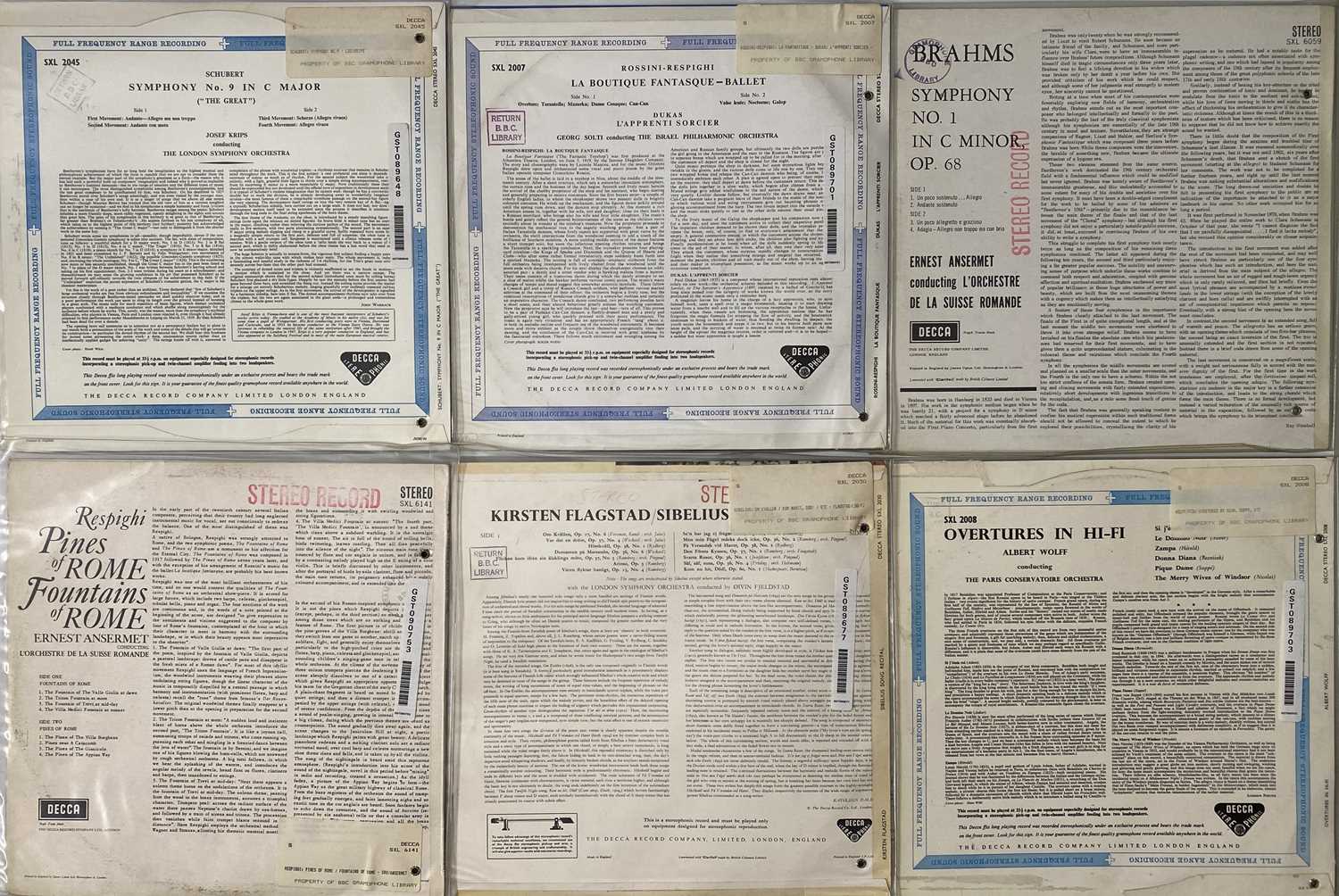 Lot 90 - CLASSICAL - DECCA STEREO 'SXL' LPs