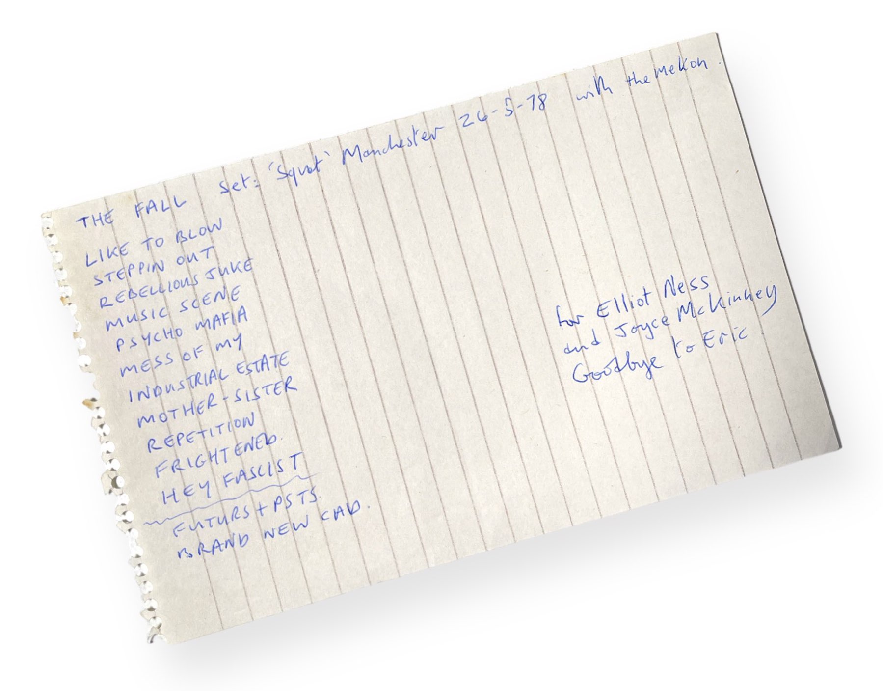 Lot 444 - MARK E SMITH / THE FALL - ORIGINAL