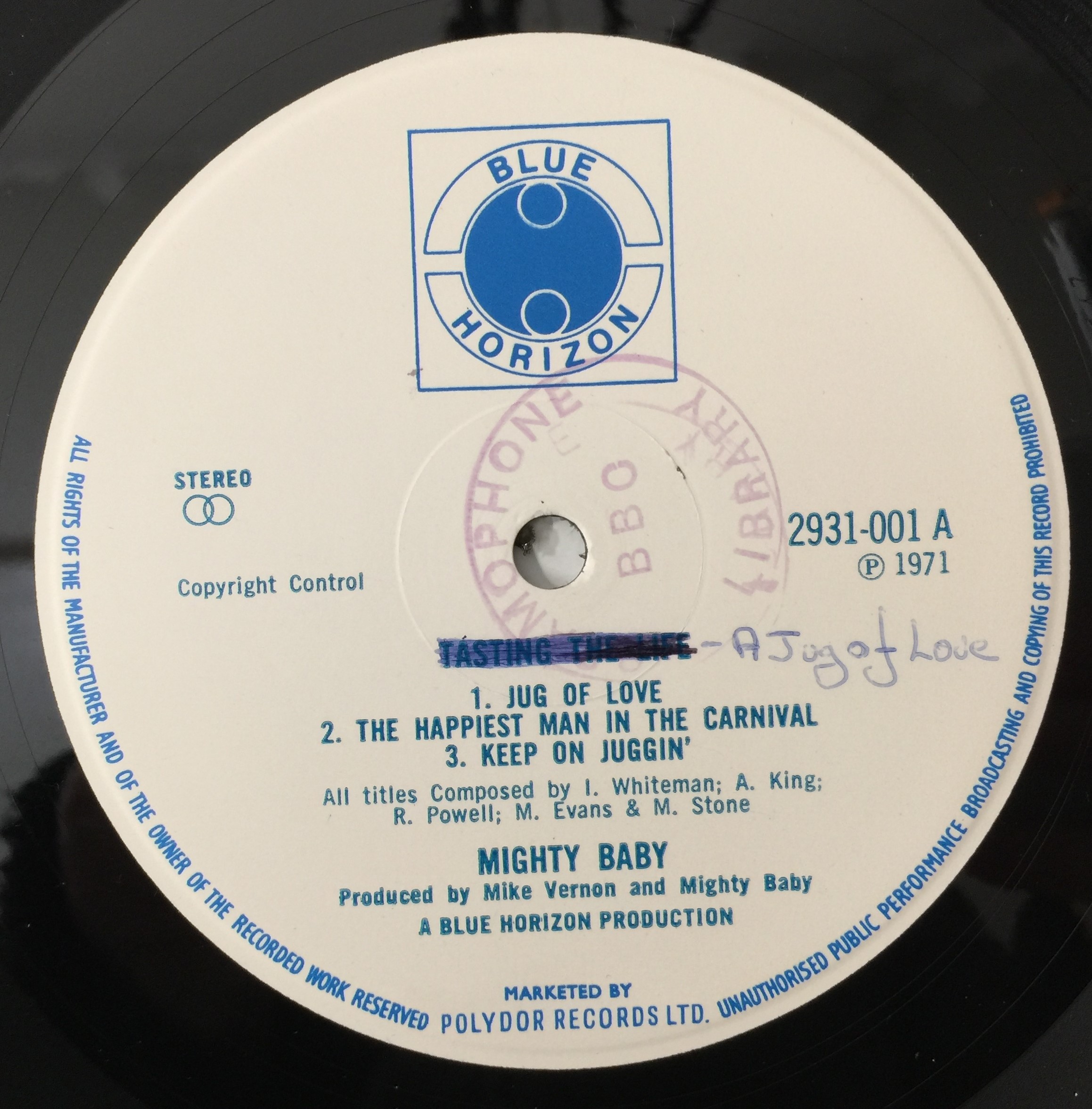 Lot 204 - MIGHTY BABY - A JUG OF LOVE LP (UK ORIGINAL