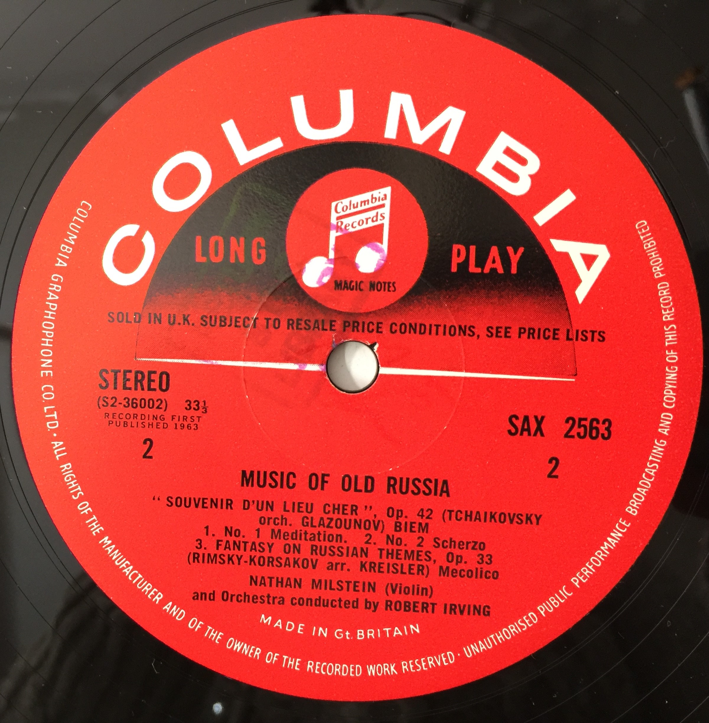 Lot 107 - NATHAN MILSTEIN - MUSIC OF OLD RUSSIA LP