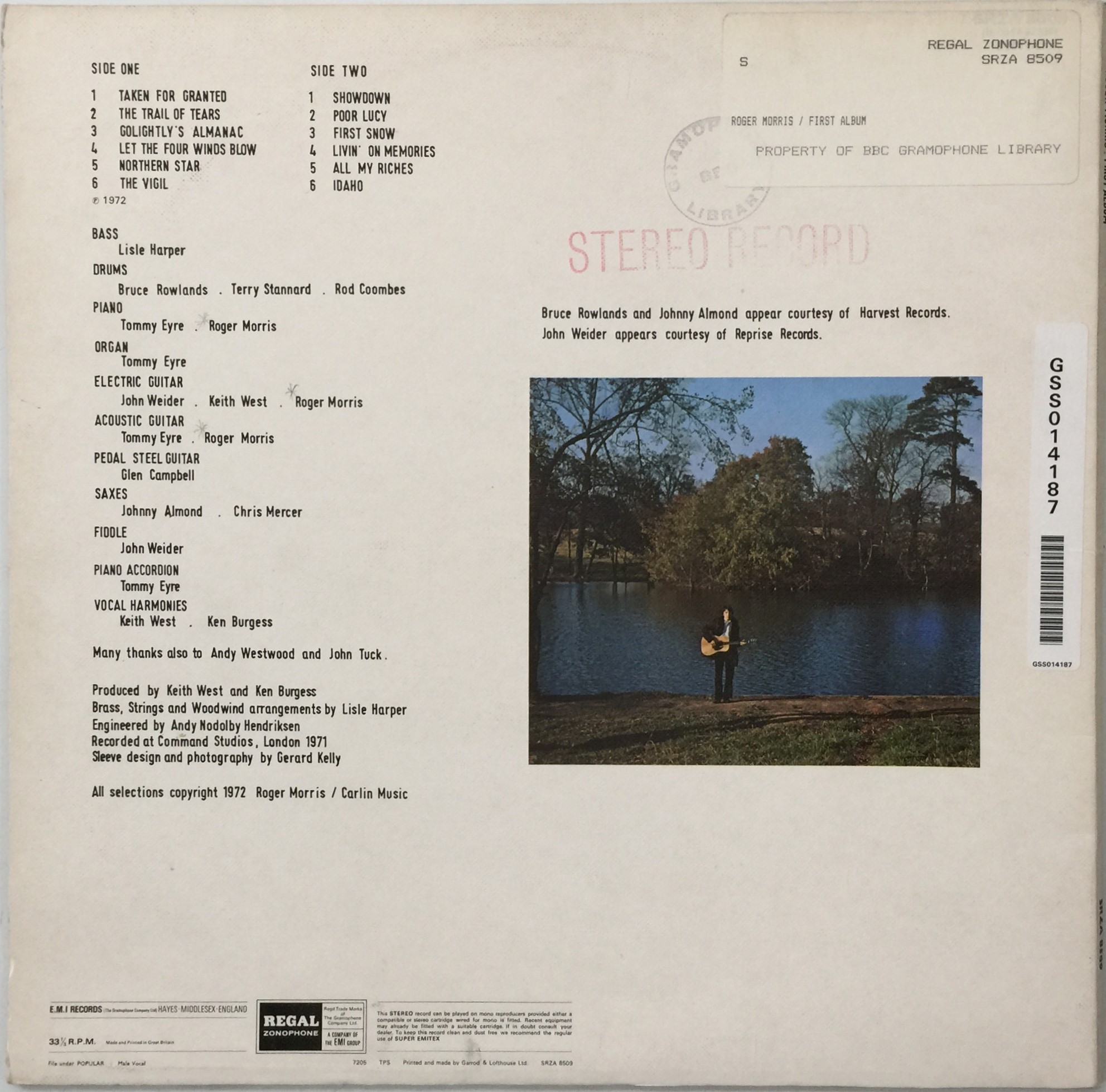 Lot 213 - ROGER MORRIS - FIRST ALBUM LP (UK ORIGINAL