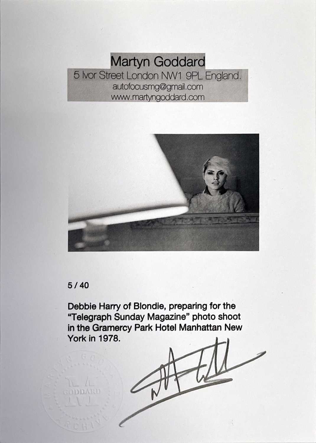 Lot 111 - DEBBIE HARRY / BLONDIE - MARTYN GODDARD