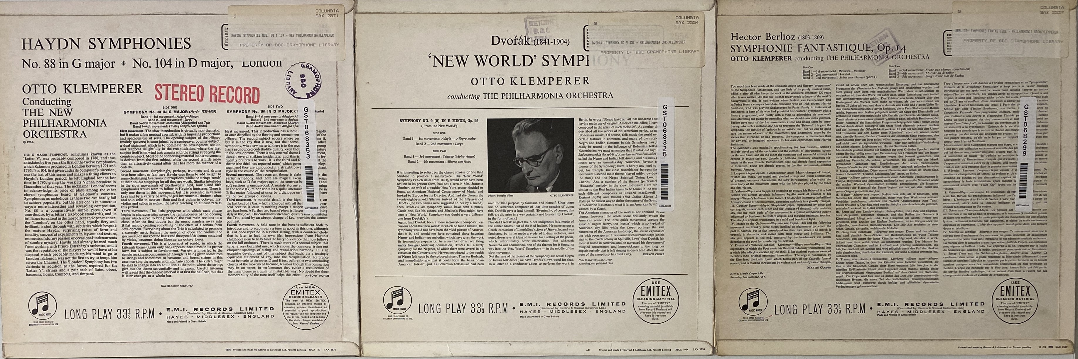 Lot 180 - OTTO KLEMPERER - ORIGINAL UK COLUMBIA STEREO
