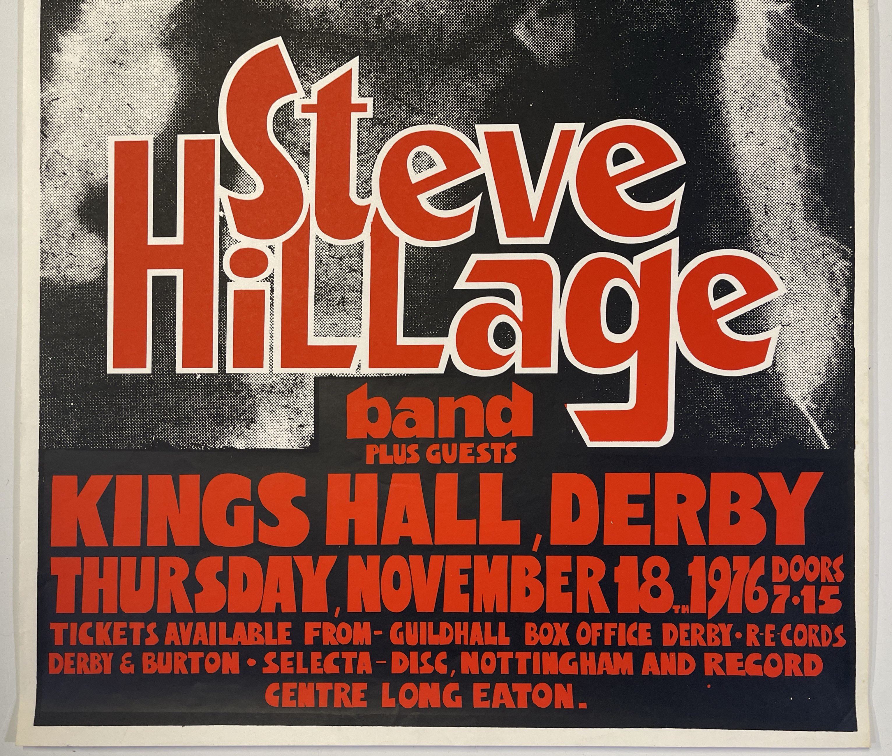 Lot 151 - STEVE HILLAGE - ORIGINAL 1975 DERBY CONCERT