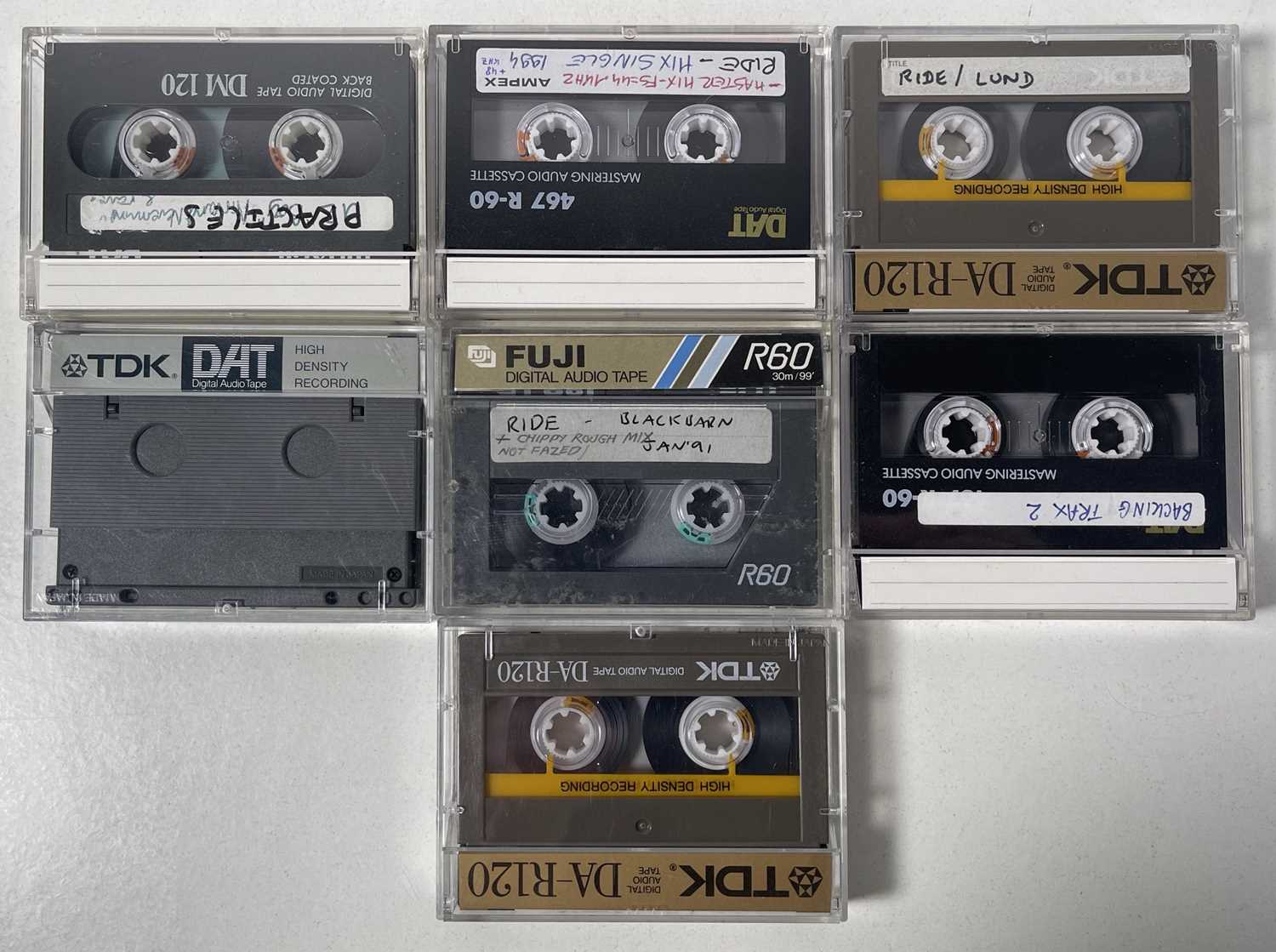 Lot 467 - RIDE - ORIGINAL C 1990S DAT DEMO TAPES.