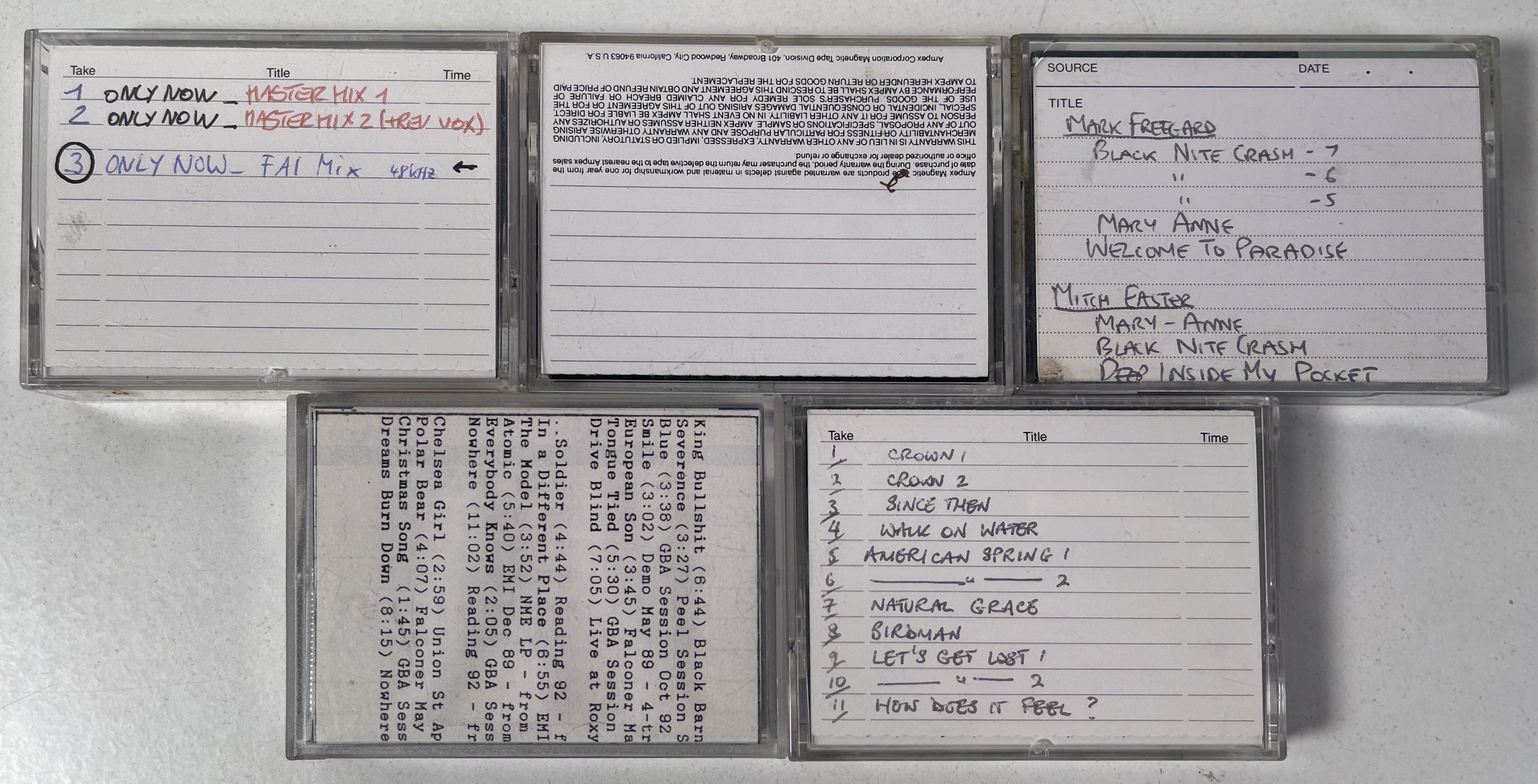 Lot 468 - RIDE - ORIGINAL STUDIO DEMO DAT TAPES.