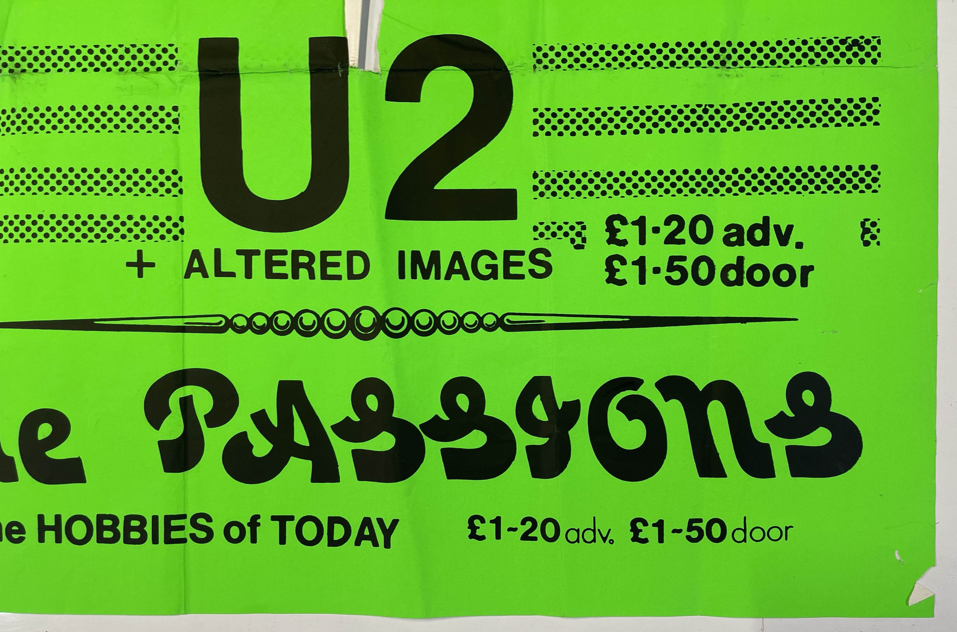 Lot 157 - U2 / THEATRE OF HATE - AN ORIGINAL 1981