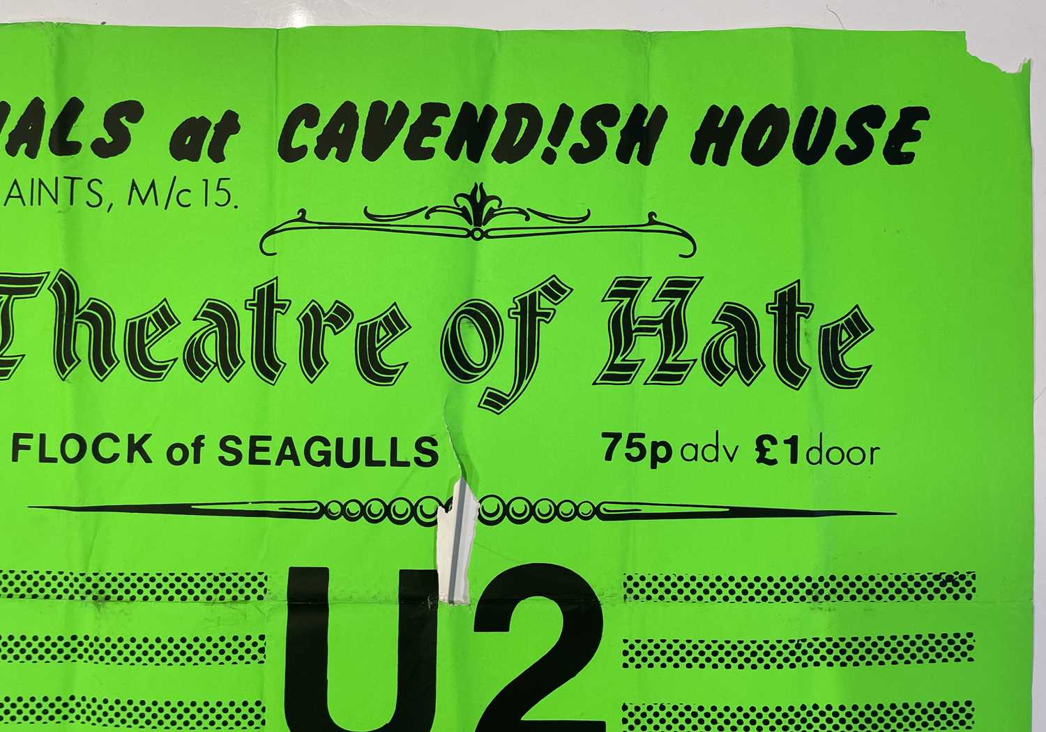 Lot 157 - U2 / THEATRE OF HATE - AN ORIGINAL 1981