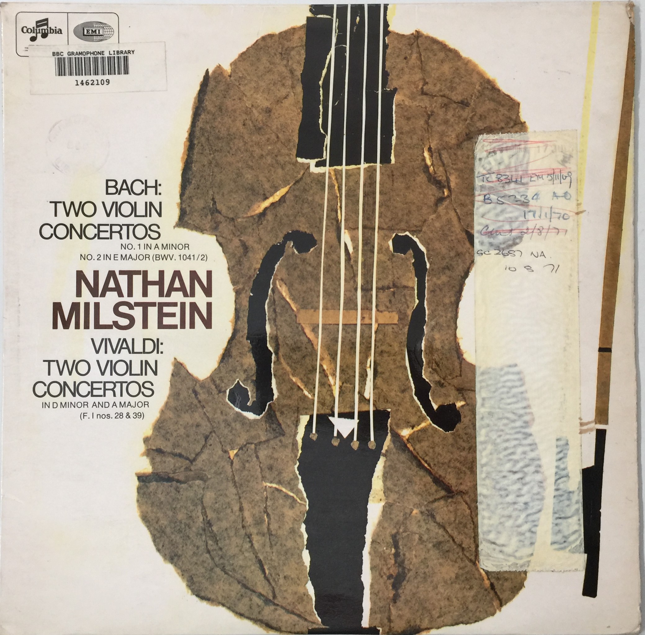Lot 18 - NATHAN MILSTEIN - BACH TWO VIOLIN CONCERTOS