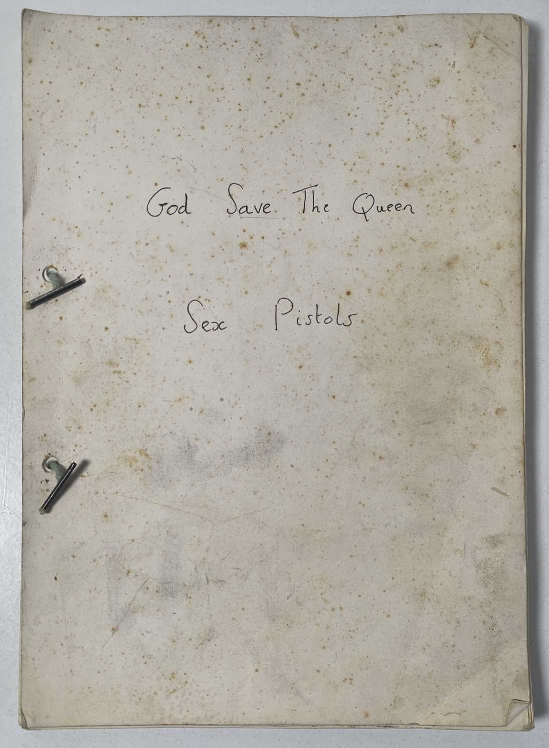 Lot 530 The Sex Pistols Early Draft Script For
