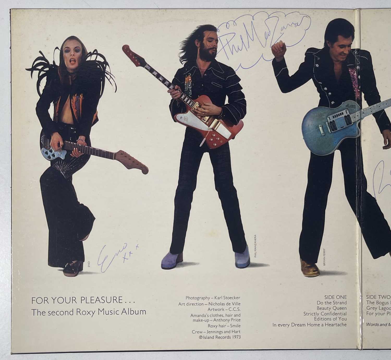 Lot 227 - ROXY MUSIC - A FULLY SIGNED COPY OF FOR YOUR