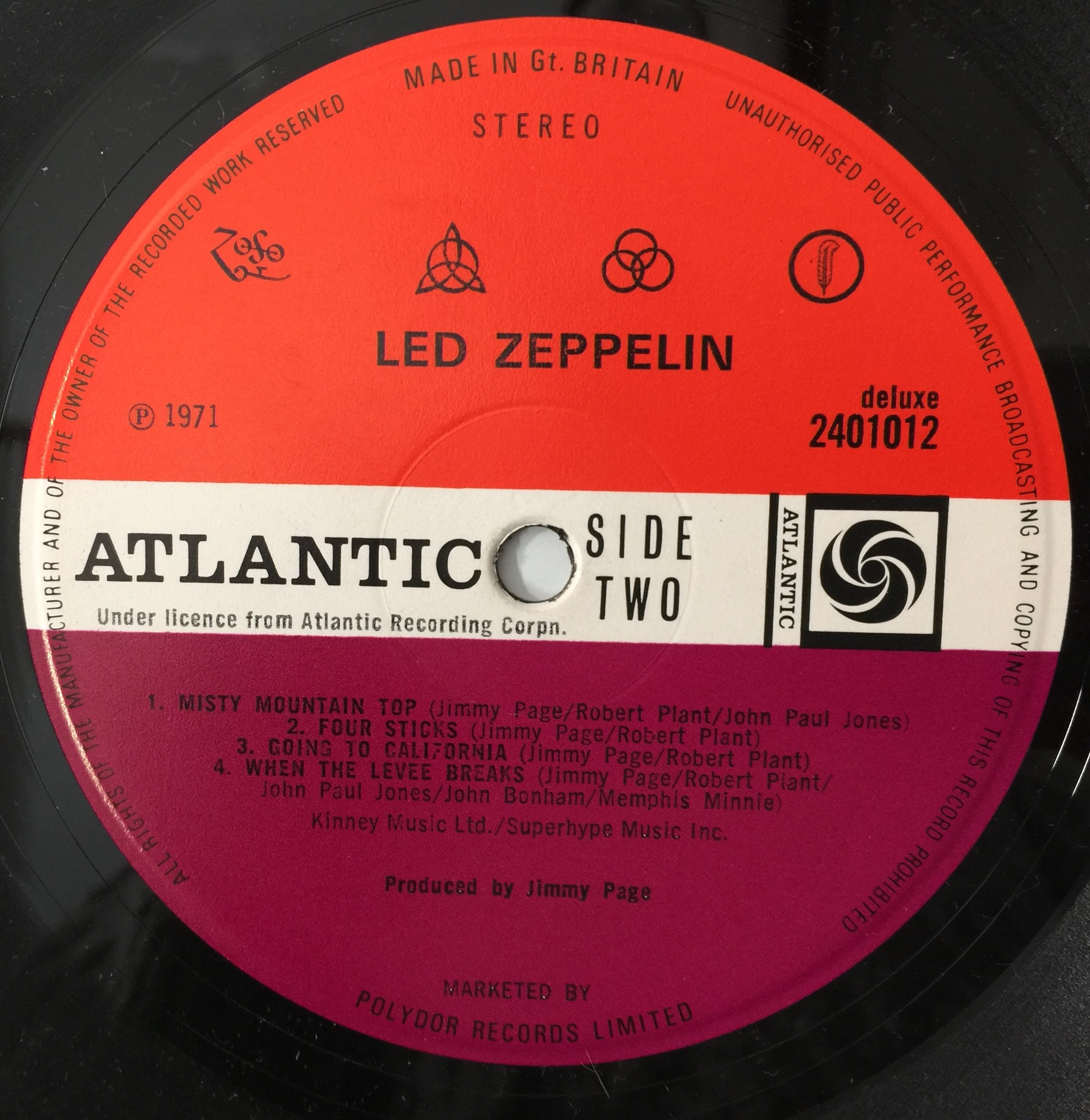 Lot 672 - LED ZEPPELIN - UNTITLED LP (2401012 - EARLY