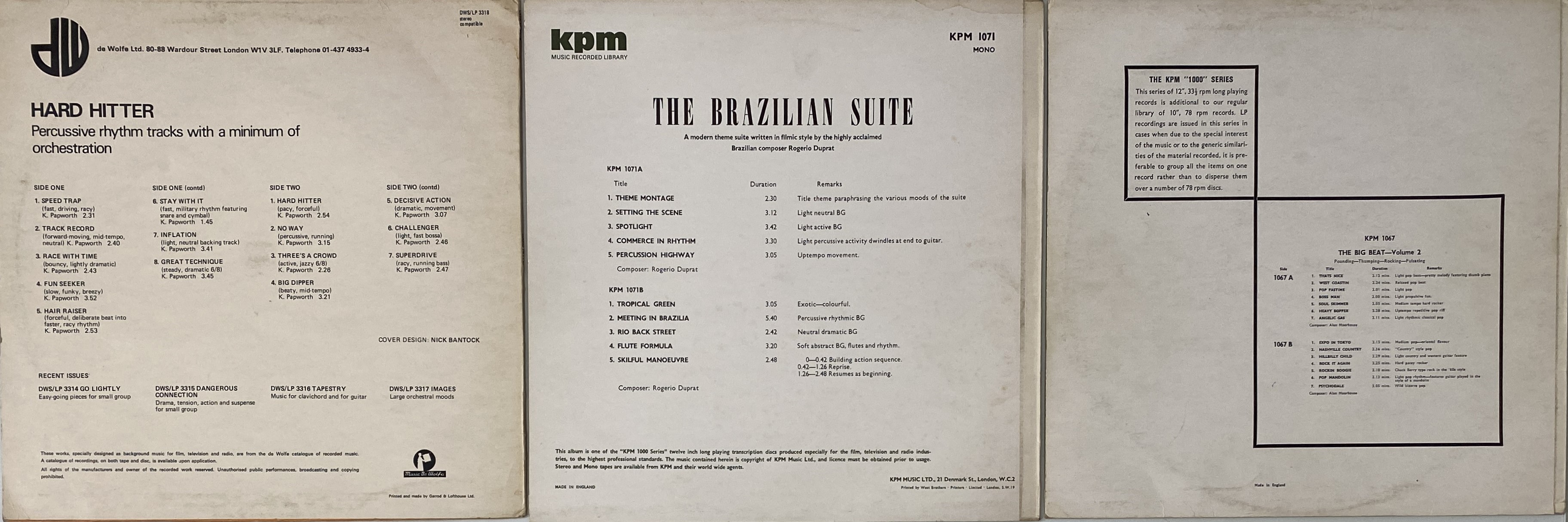 Lot 626 - KPM/ MUSIC DE WOLFE - LIBRARY LP PACK